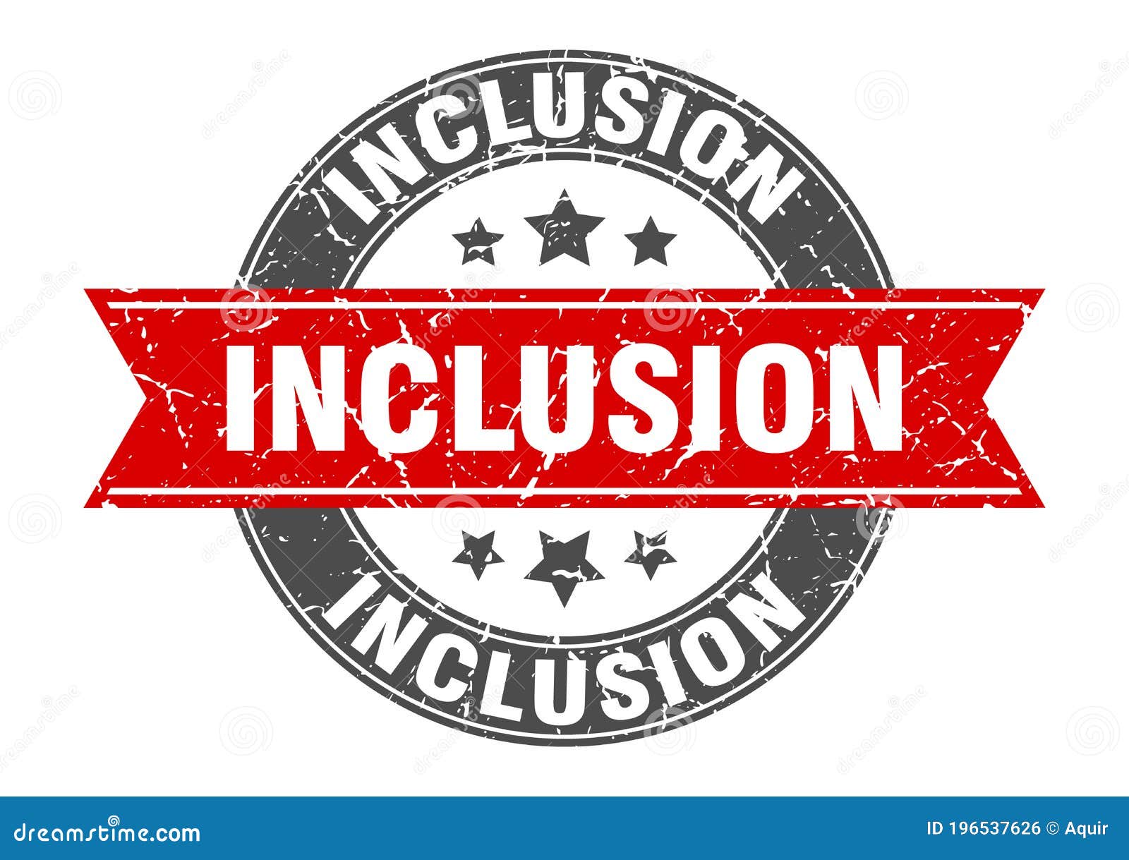 Inclusion Round Stamp with Ribbon. Label Sign Stock Vector ...