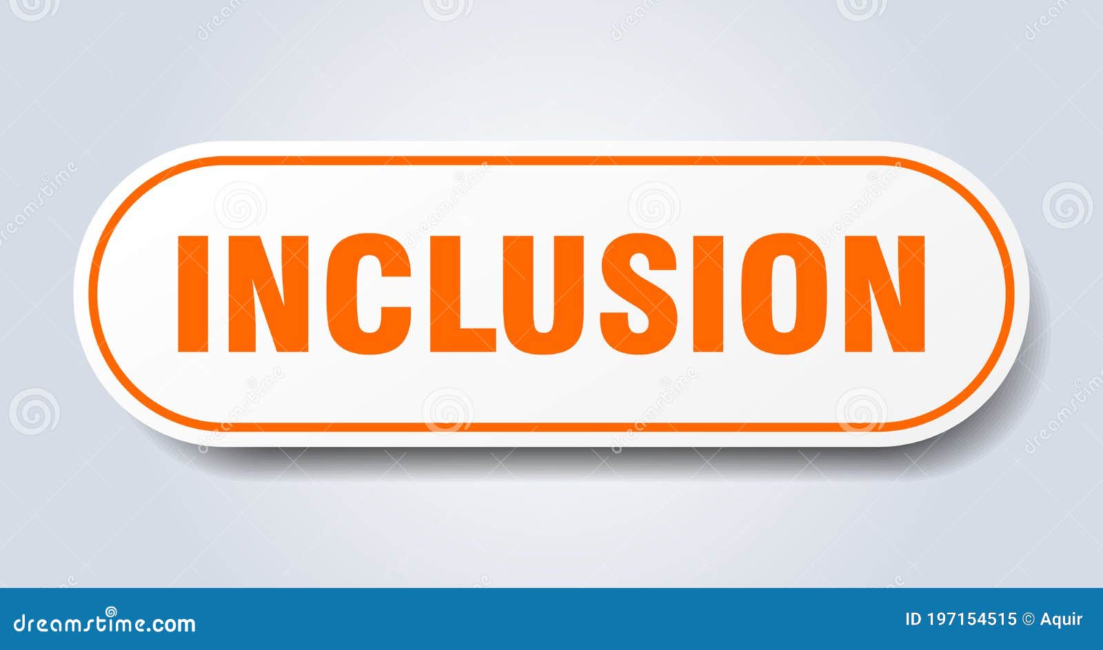 Inclusion Sign. Rounded Isolated Button. White Sticker Stock Vector ...