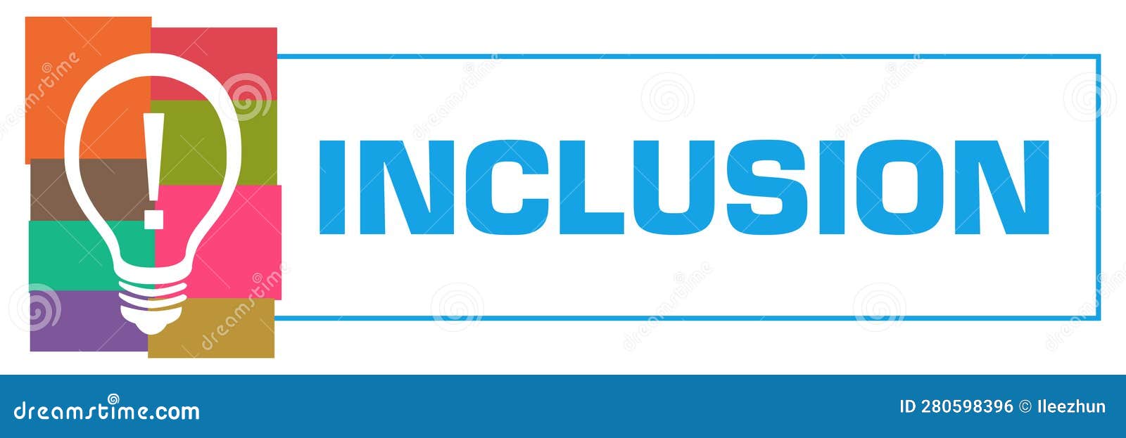 Inclusion Colorful Grid Left Box Horizontal Stock Illustration ... Inclusion Colorful Grid Left Box Horizontal Stock Illustration ...