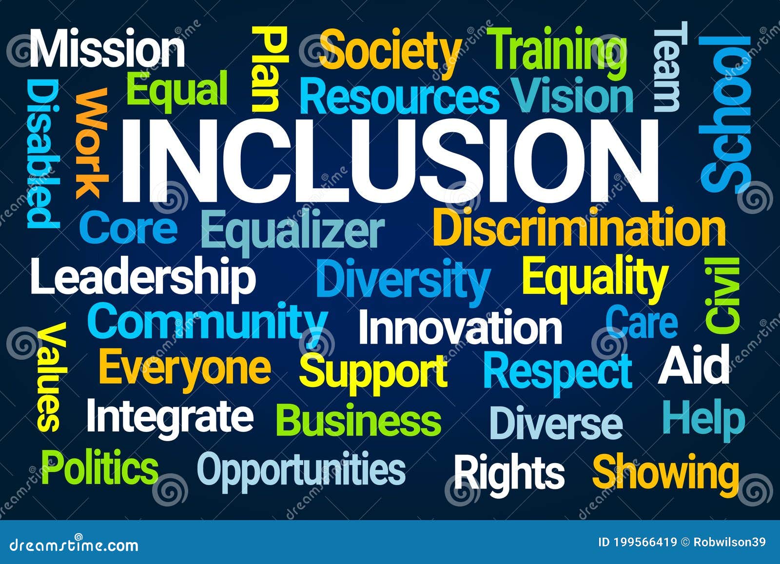 Inclusion Word Cloud Collage Stock Photography | CartoonDealer.com ...
