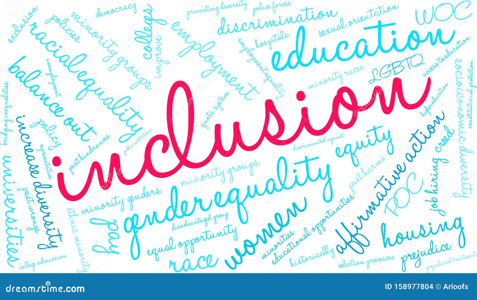 Inclusion Word Cloud stock vector. Illustration of discriminated ...