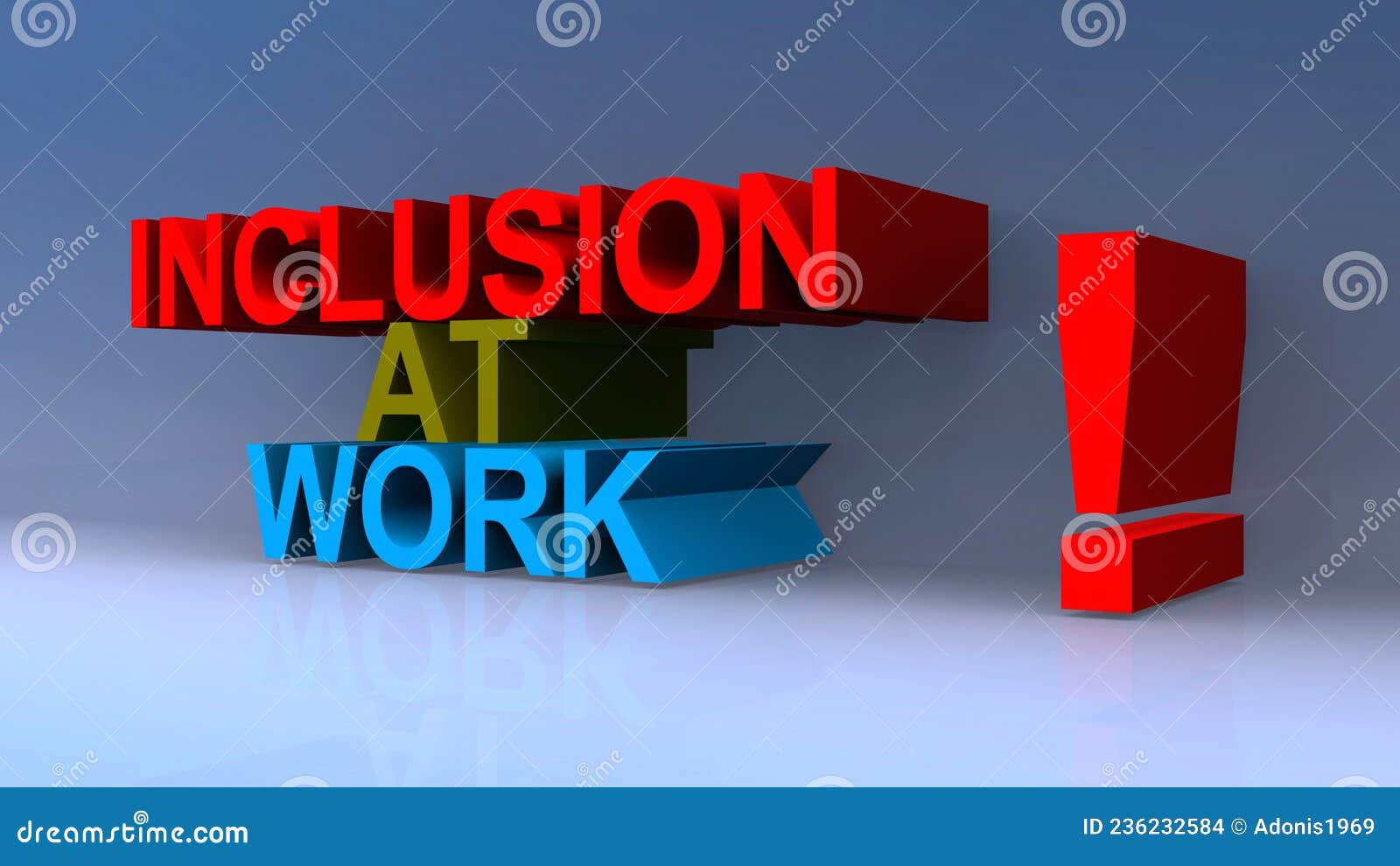 Inclusion at work on blue stock illustration. Illustration of inclusion ...