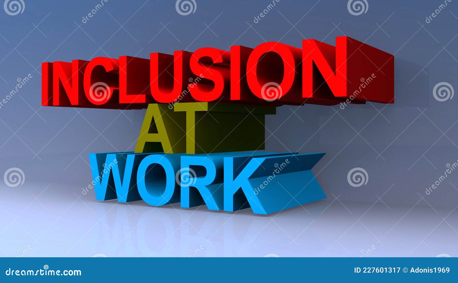 Inclusion at work on blue stock illustration. Illustration of core ...