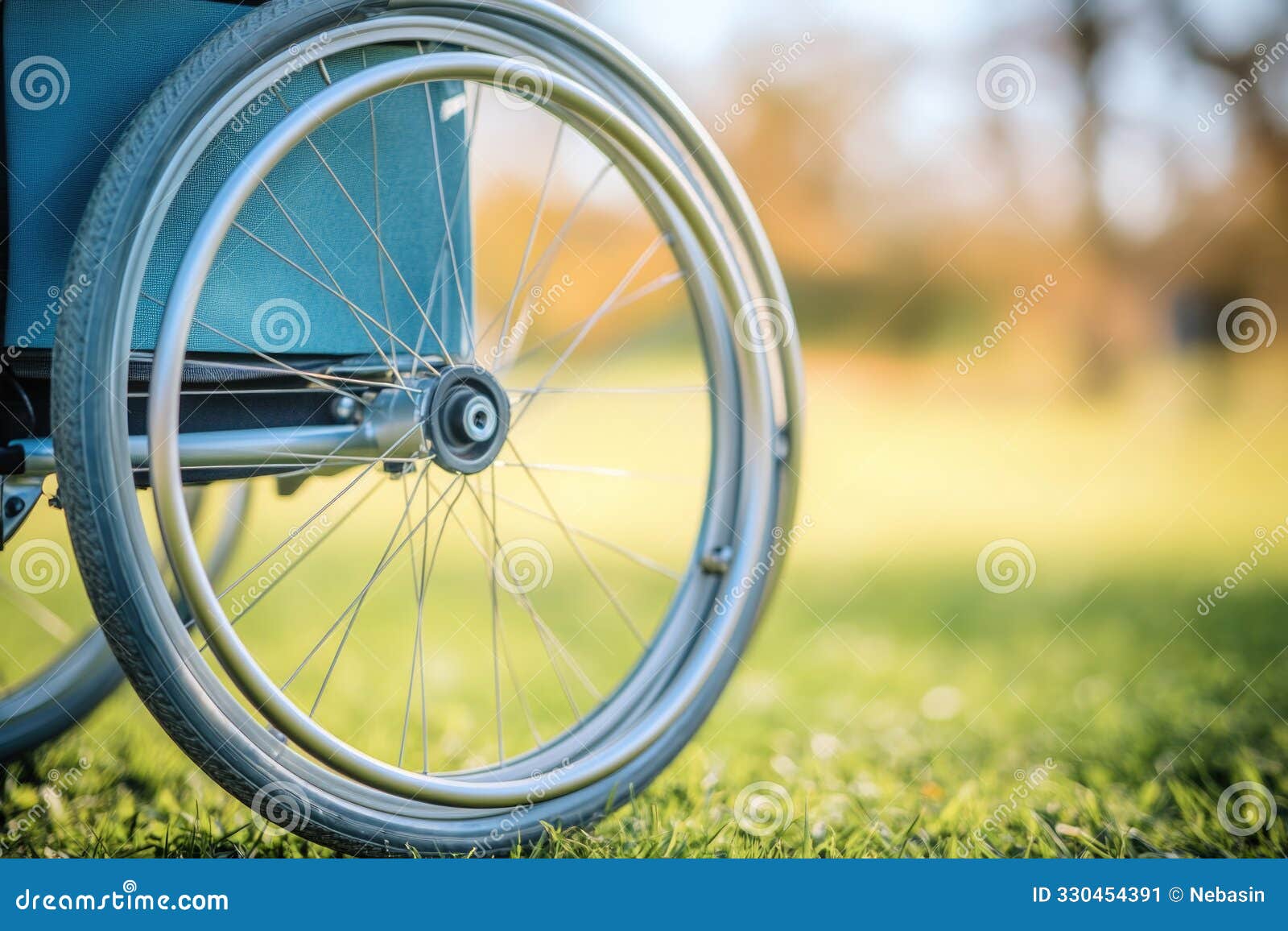 Inclusive Autumn Scene with Wheelchair on Grass - Accessibility and ...