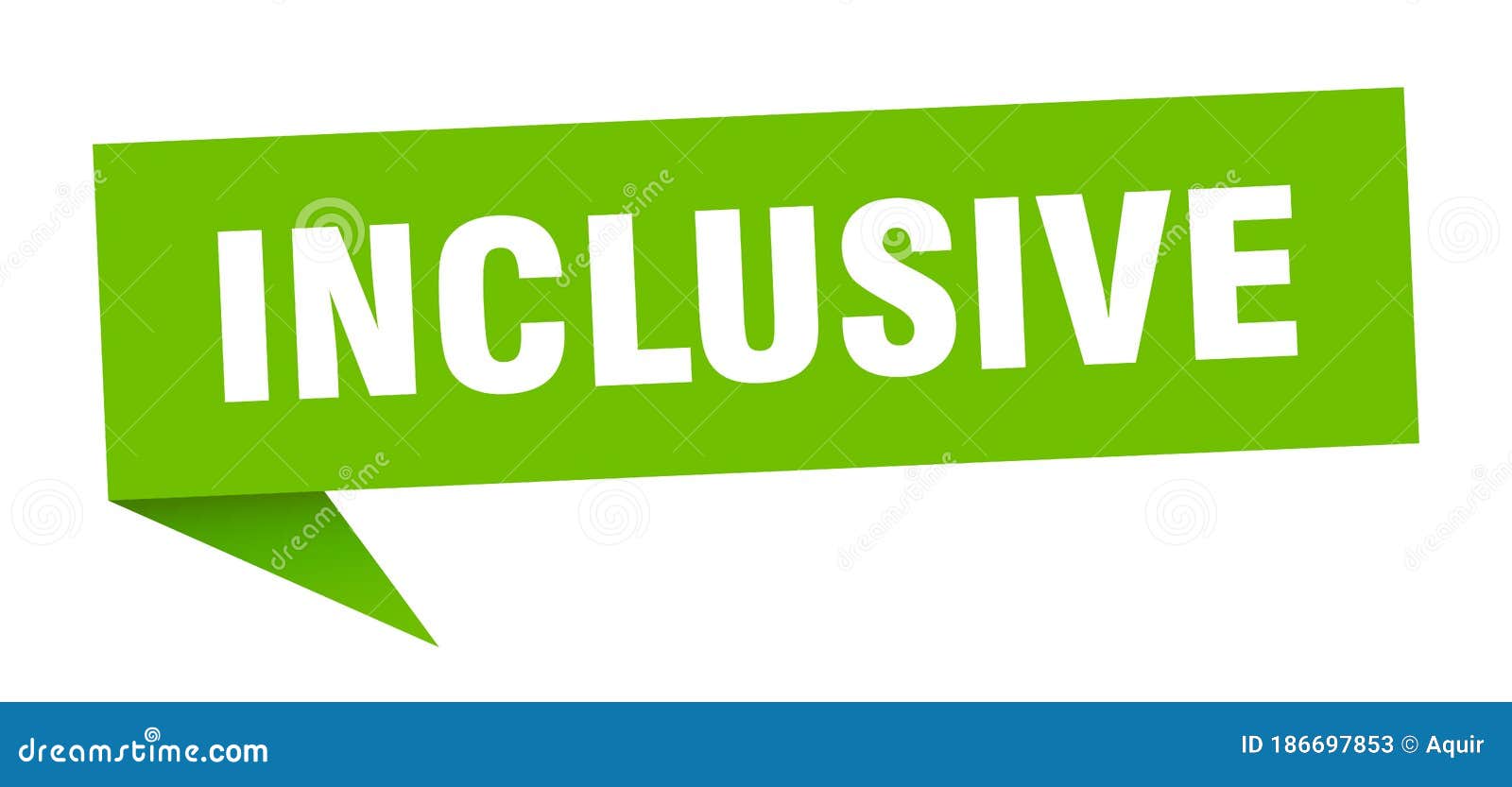 Inclusive Banner. Inclusive Speech Bubble Stock Vector - Illustration ...