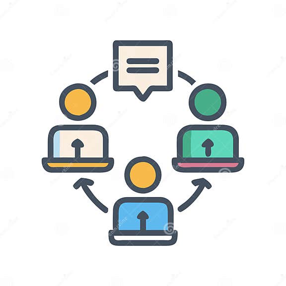 Inclusive Collaborative Learning Environment Icon Stock Vector ...