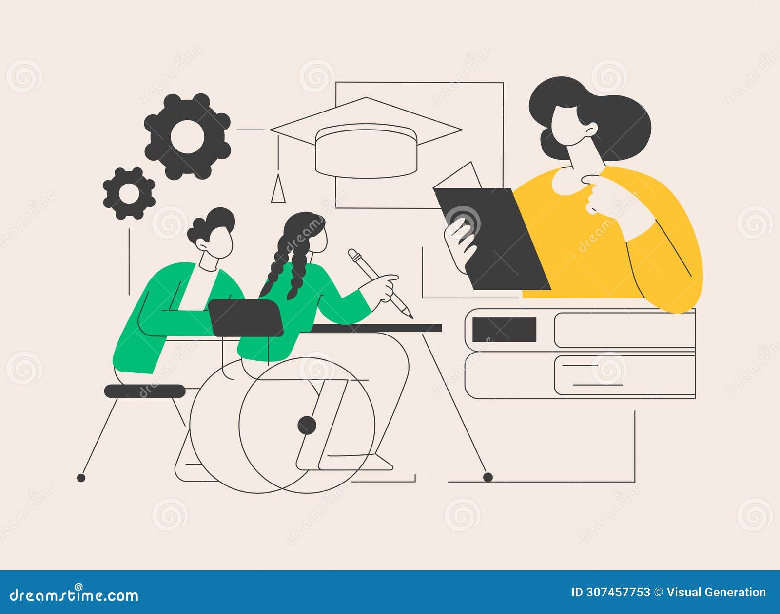 Inclusive Education Abstract Concept Vector Illustration. Stock Vector ...