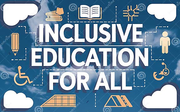 Inclusive Education Banner with Symbols of Learning and Accessibility ...