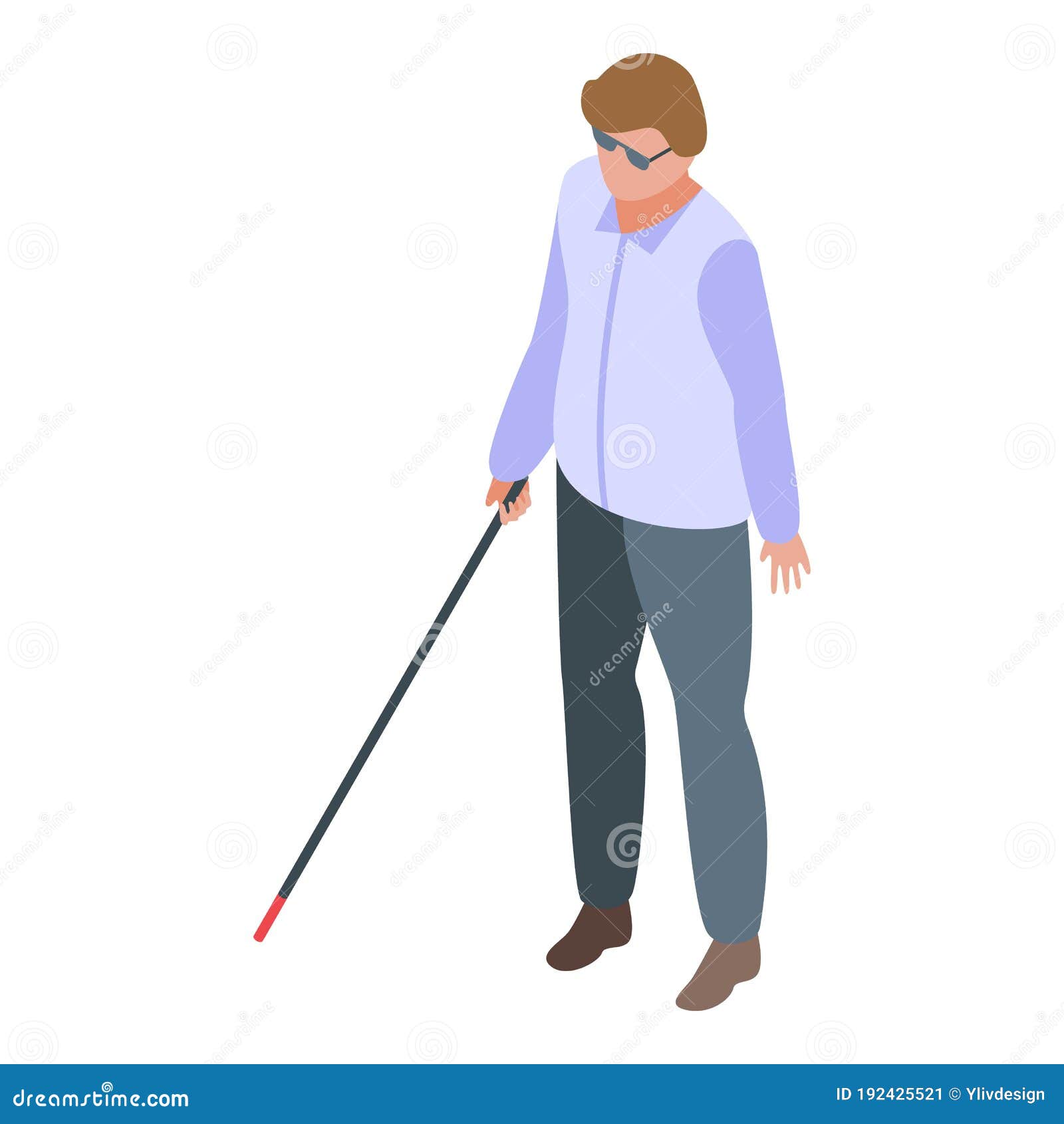 Inclusive Education Blind Boy Icon, Isometric Style Stock Vector ...