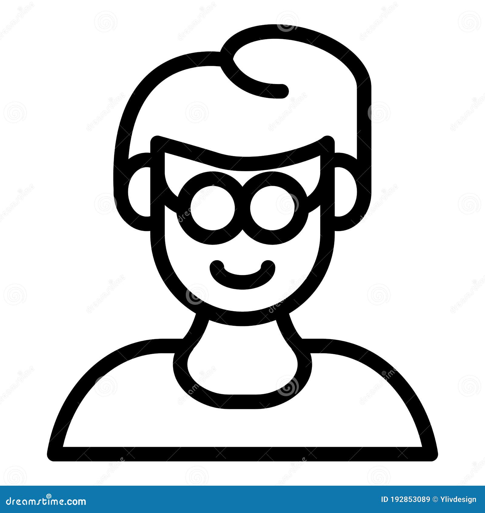 Inclusive Education Blind Kid Icon, Outline Style Stock Vector ...