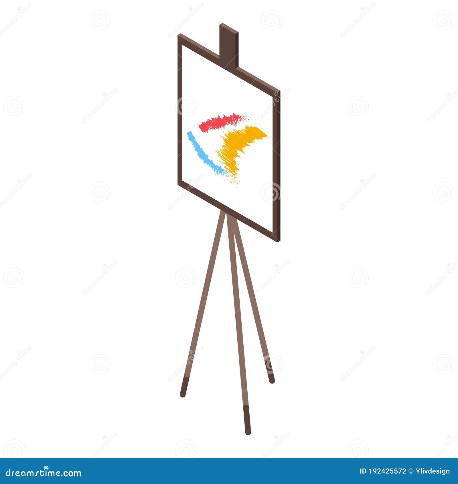 Inclusive Education Paint Easel Icon, Isometric Style Stock Vector ...