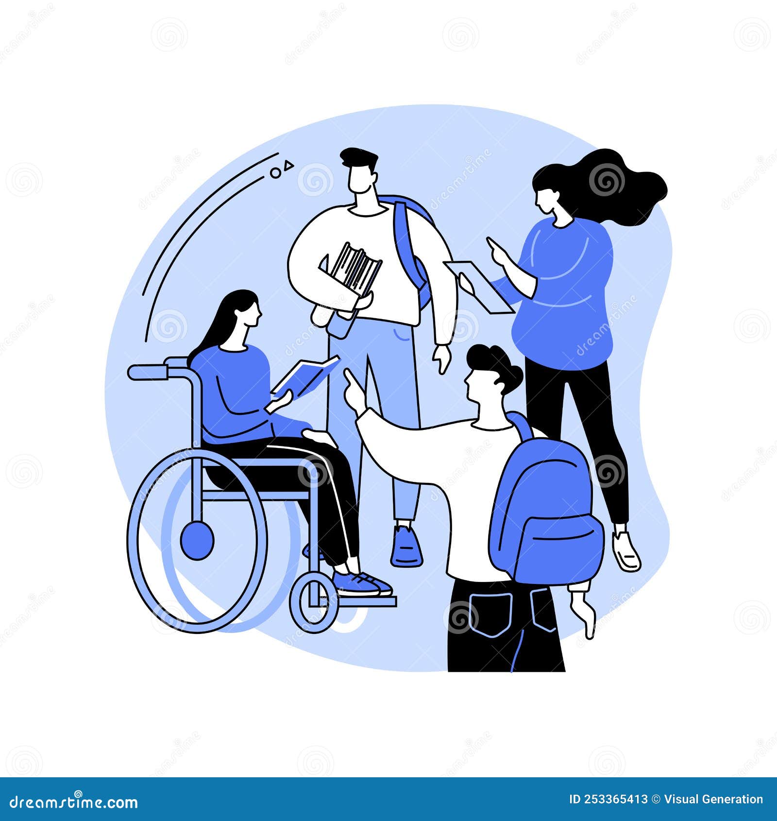 Inclusive Environment Isolated Cartoon Vector Illustrations ... Inclusive Environment Isolated Cartoon Vector Illustrations ...