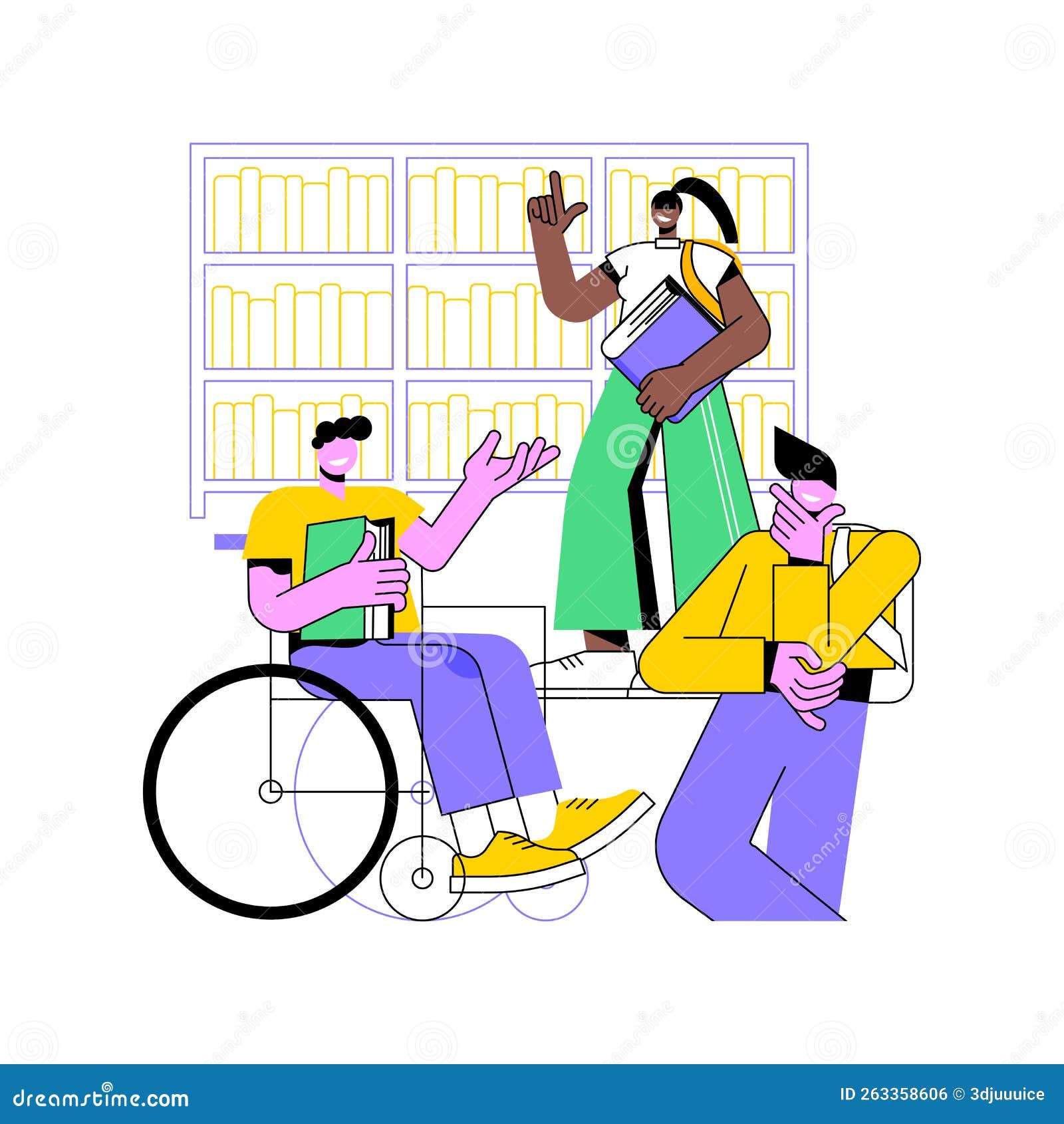 Inclusive Environment Isolated Cartoon Vector Illustrations ... Inclusive Environment Isolated Cartoon Vector Illustrations ...