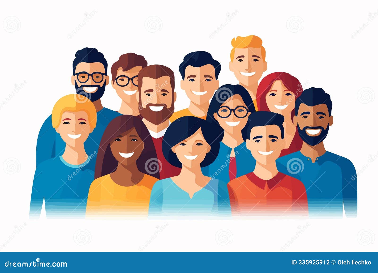 Inclusive Group of People Isolated Vector Style Stock Vector ...