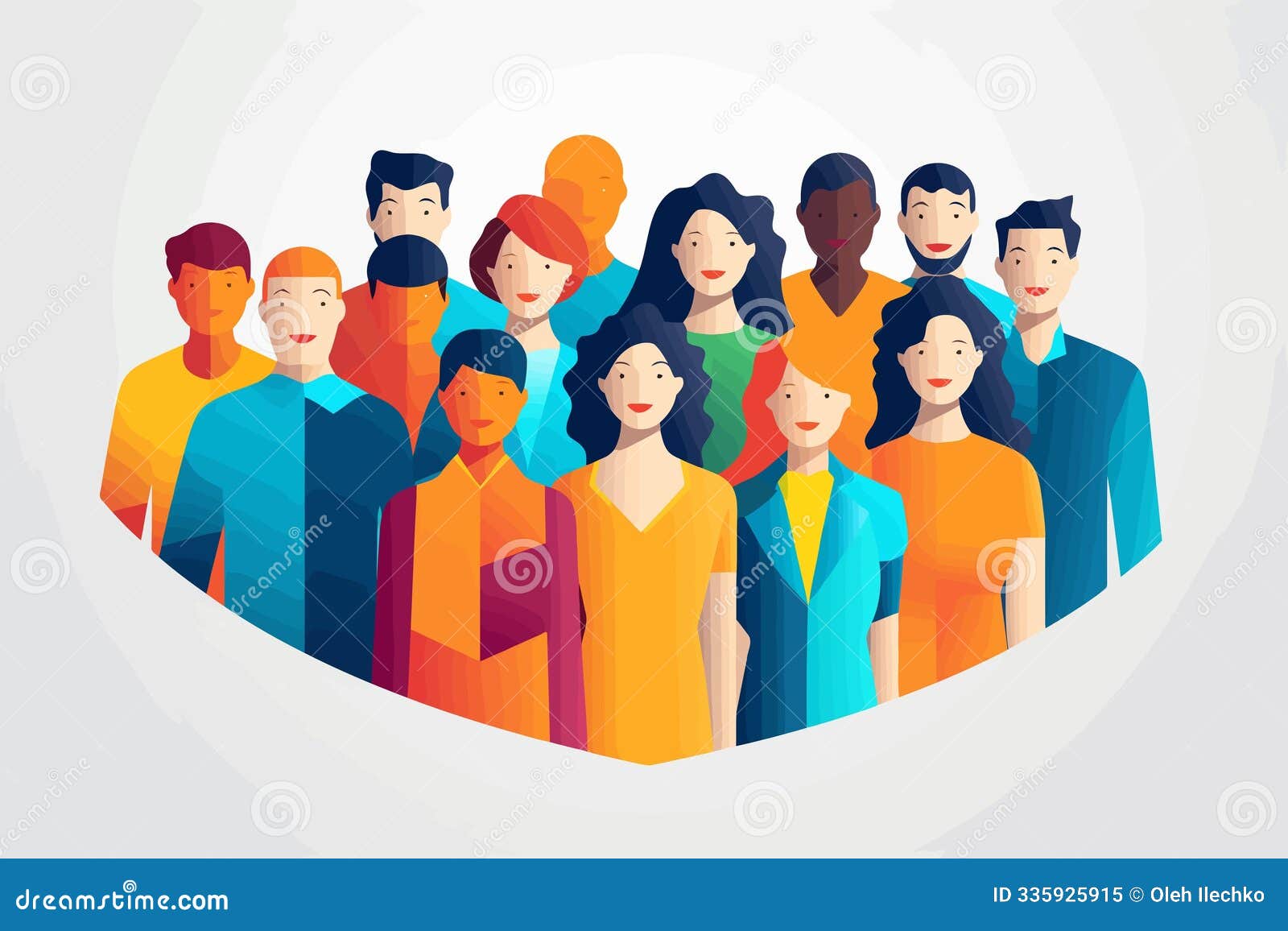 Inclusive Group of People Isolated Vector Style Stock Vector ...