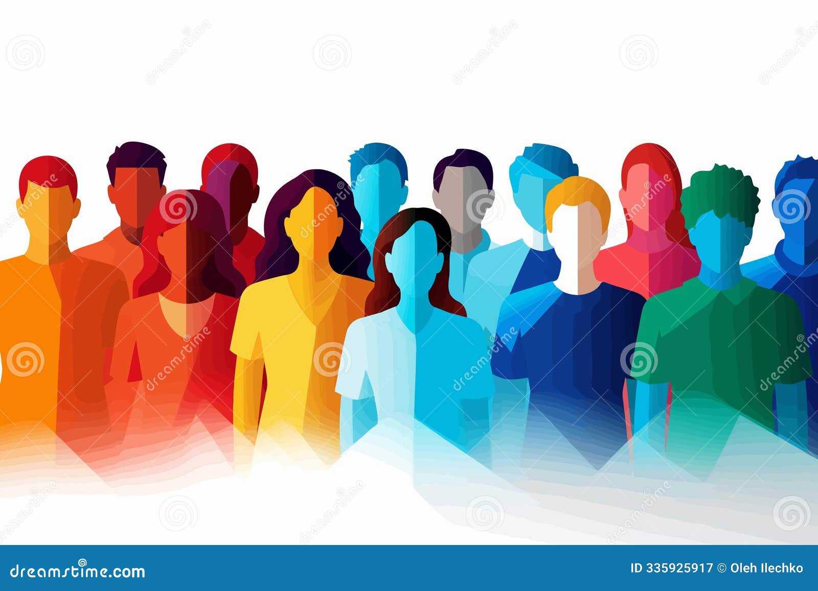 Inclusive Group of People Isolated Vector Style Stock Vector ...