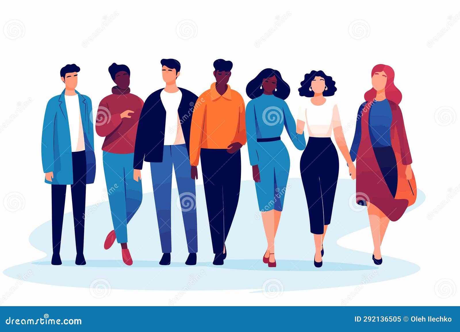 Inclusive Group of People Vector Flat Isolated Vector Style ...
