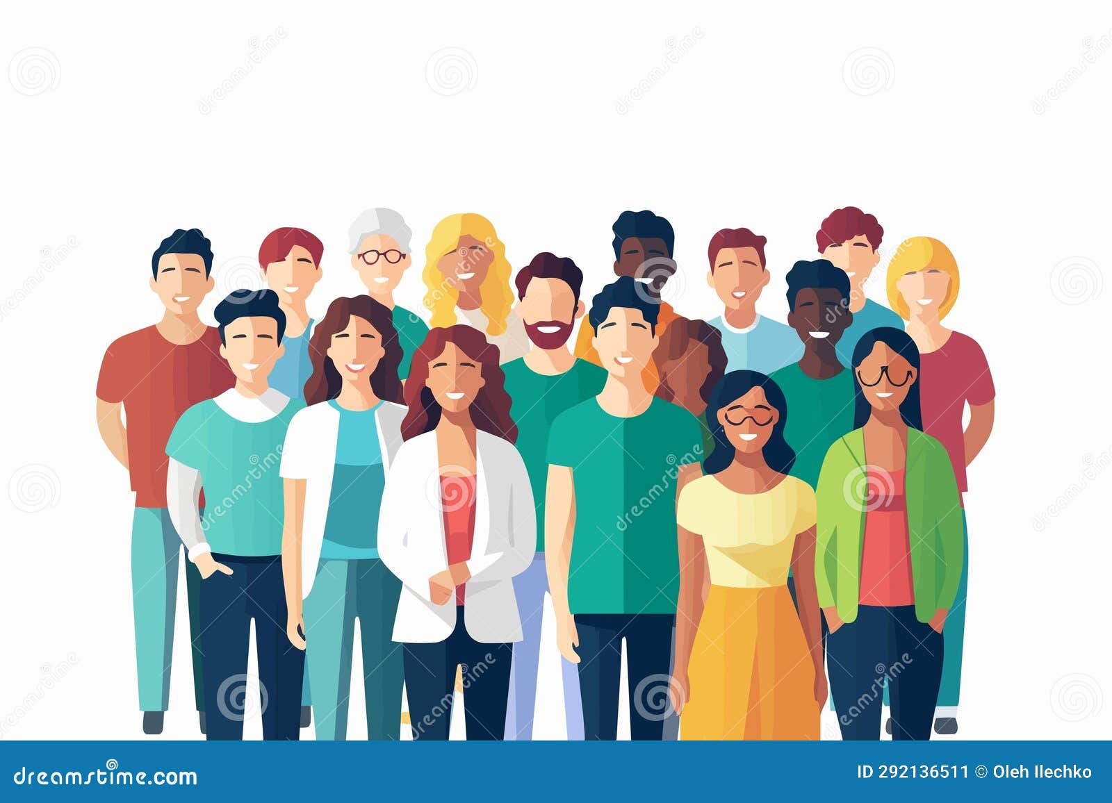 Inclusive Group of People Vector Flat Isolated Vector Style ...