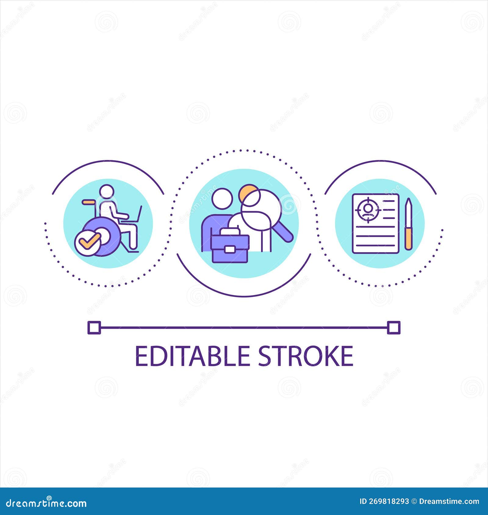 Inclusive Hiring Program Loop Concept Icon Stock Vector - Illustration ...