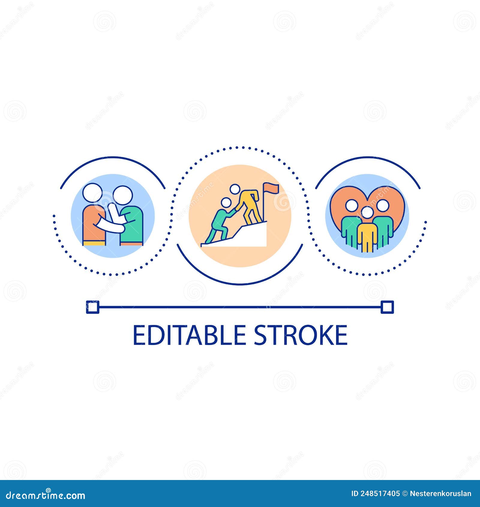 Inclusive Leader Loop Concept Icon Stock Vector - Illustration of work ...