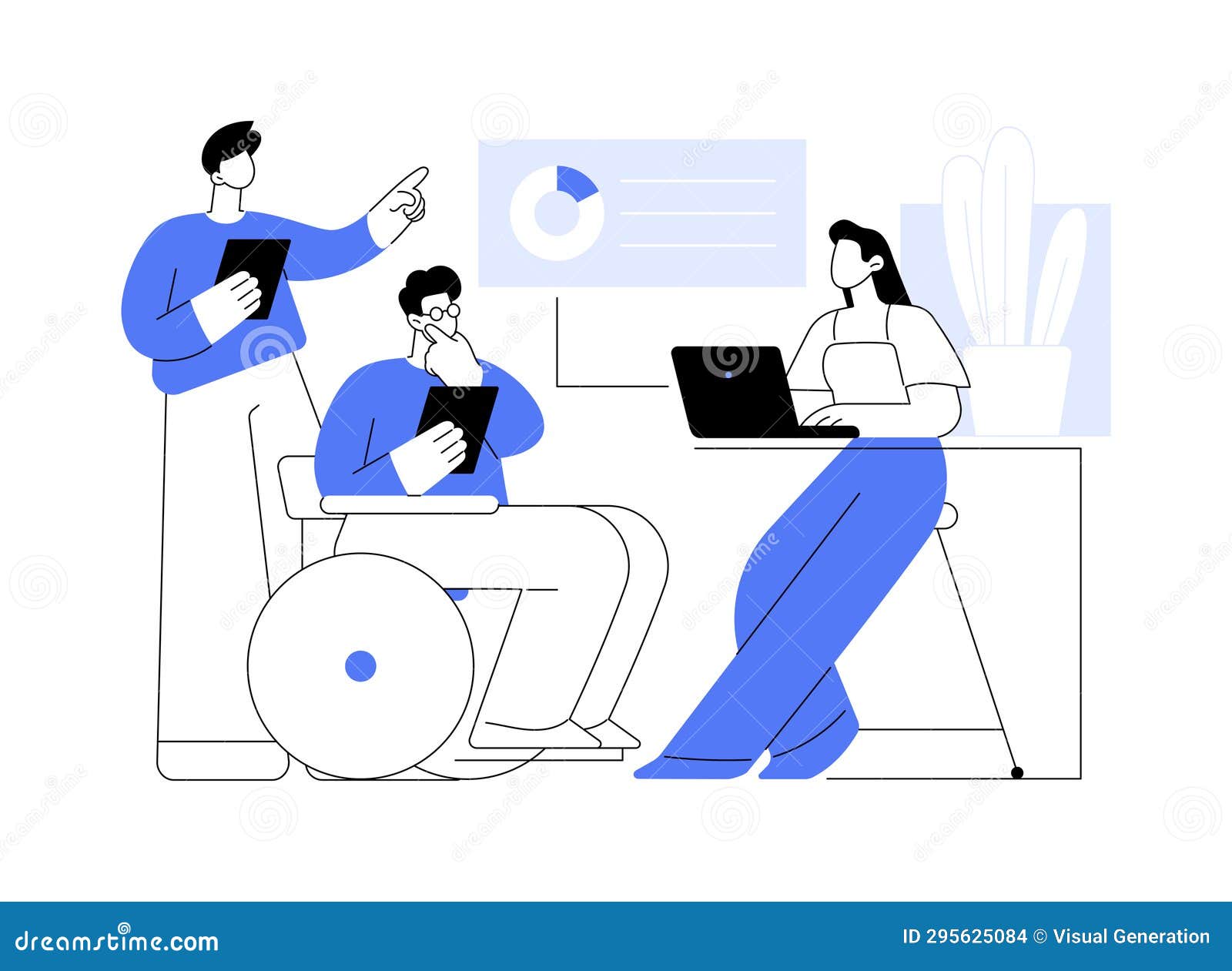 Inclusive Office Isolated Cartoon Vector Illustrations. | CartoonDealer ...