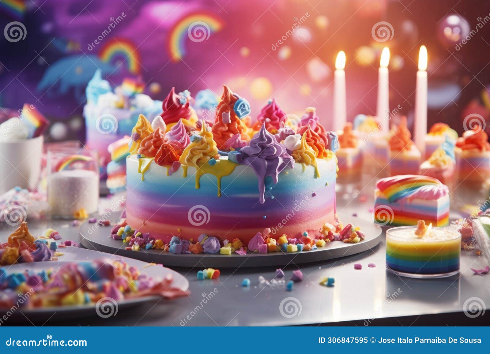 Inclusive Pridethemed Baking Competition with. Generative Ai Stock ...