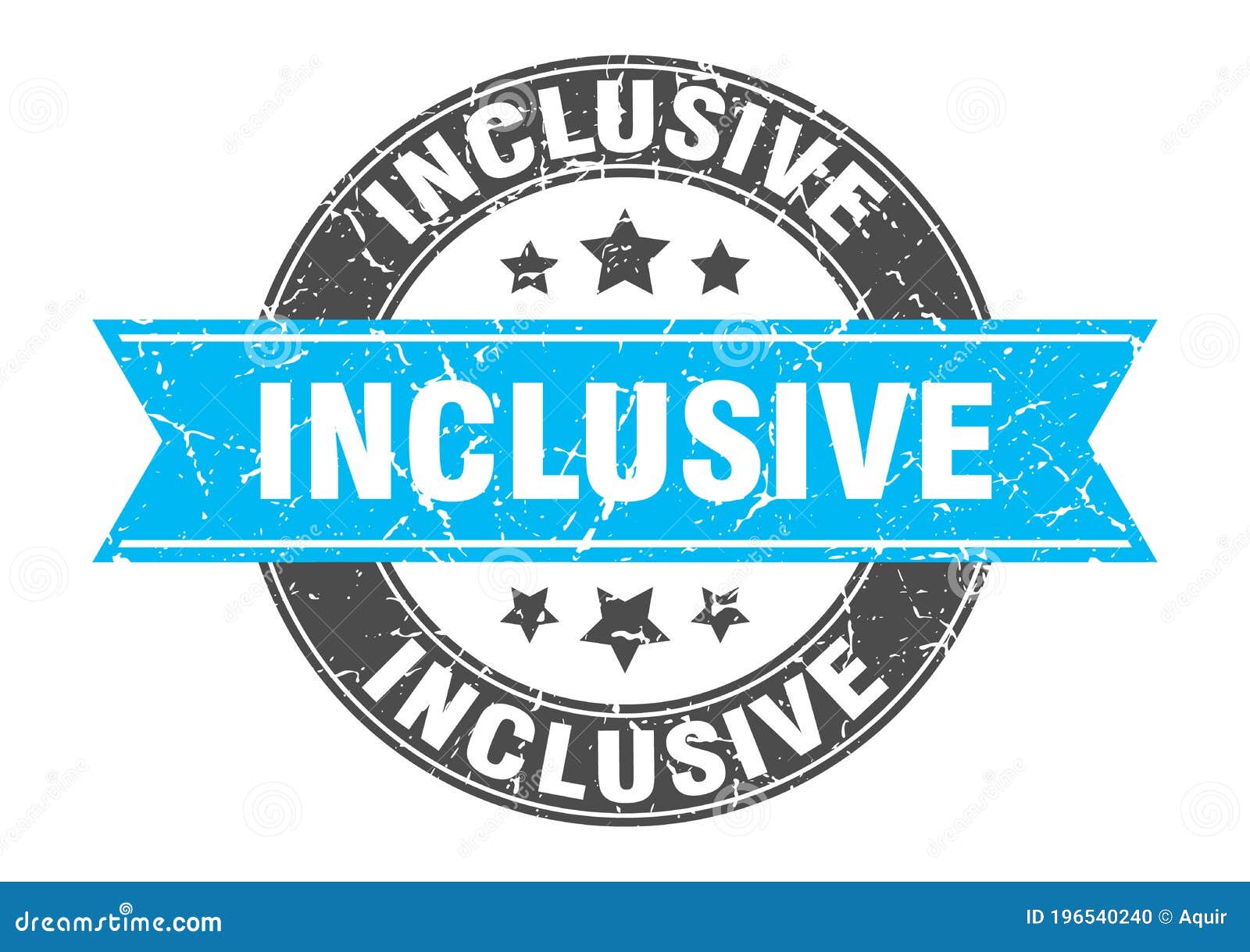 Inclusive Round Stamp with Ribbon. Label Sign Stock Vector ...