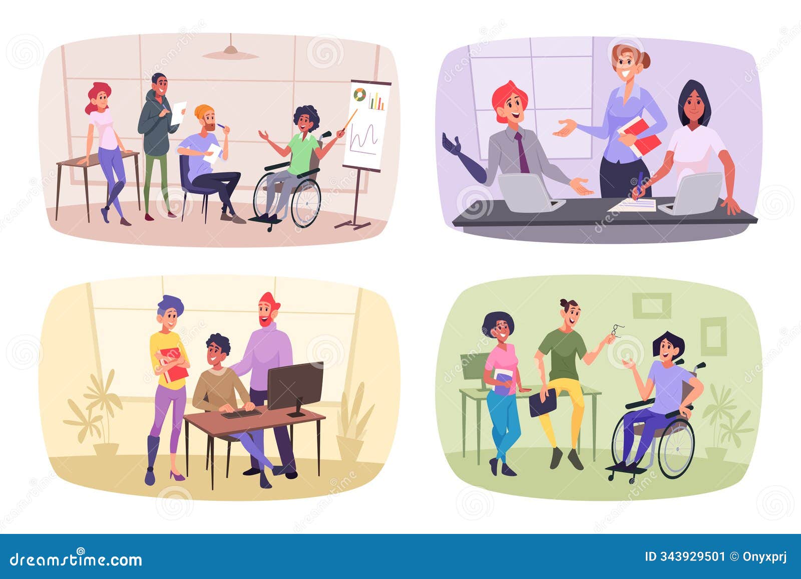 Inclusive Workers. Disability People at Working Place Connection with ...