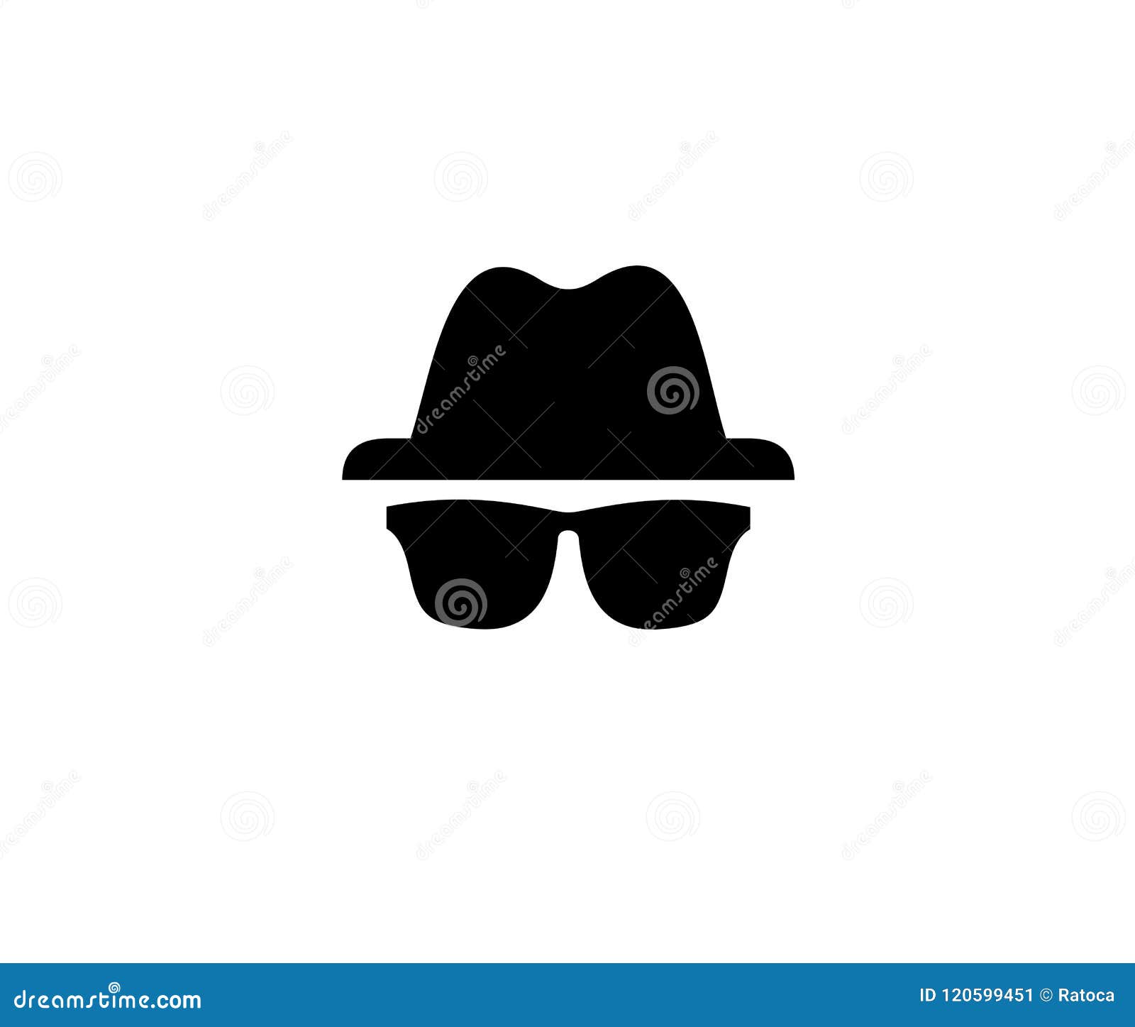 Incognito Icon. Man Face With Glasses, Beard And Hat. Photo Props ...
