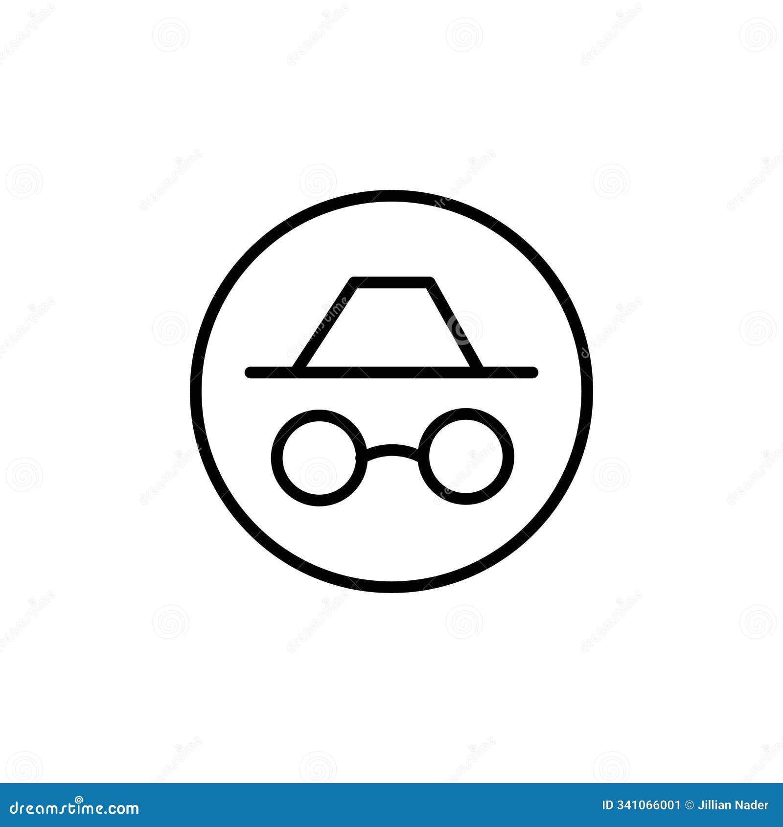 Incognito Icon Thin Vector Set Stock Vector - Illustration of thin ...