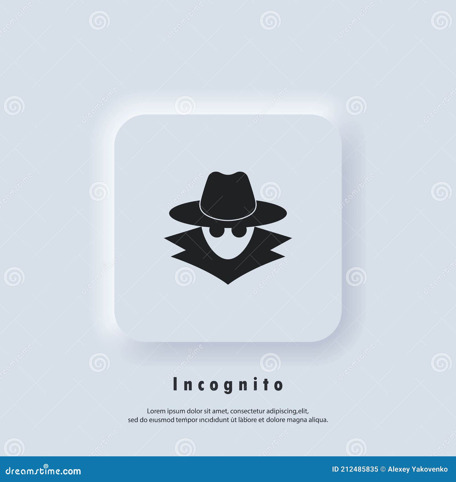 Incognito Agent Icon . Spy Logo Vector Illustration | CartoonDealer.com ...