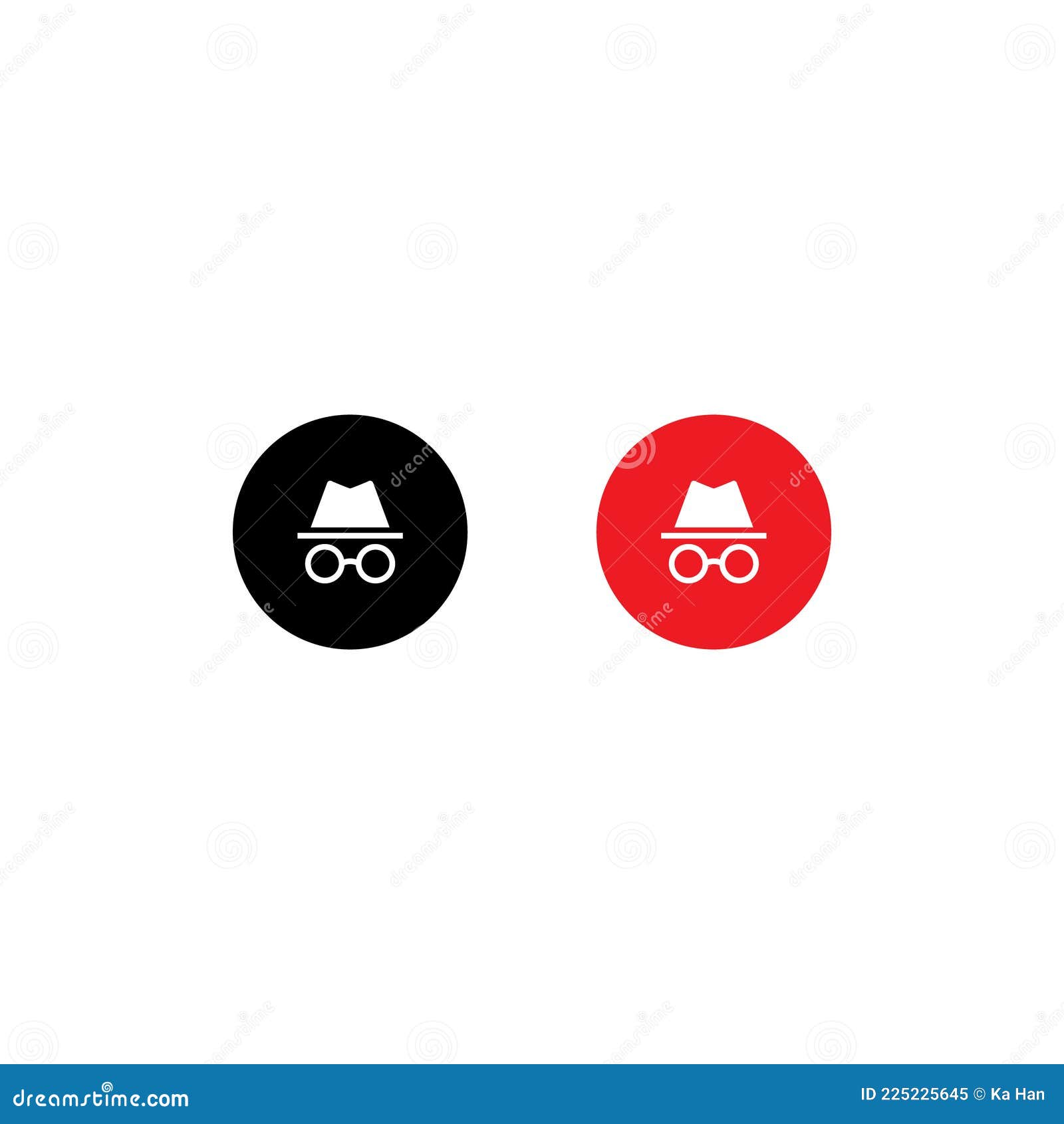 Incognito Icon Vector in Flat Design Style. Private Browsing Symbol ...