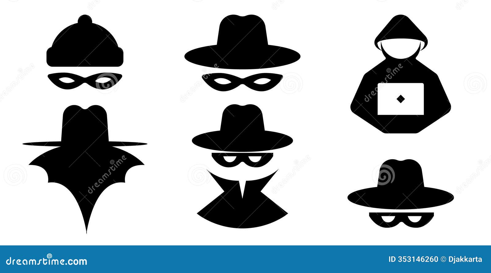 Incognito Icons. Collection of Anonymous and Strangers Stock ...