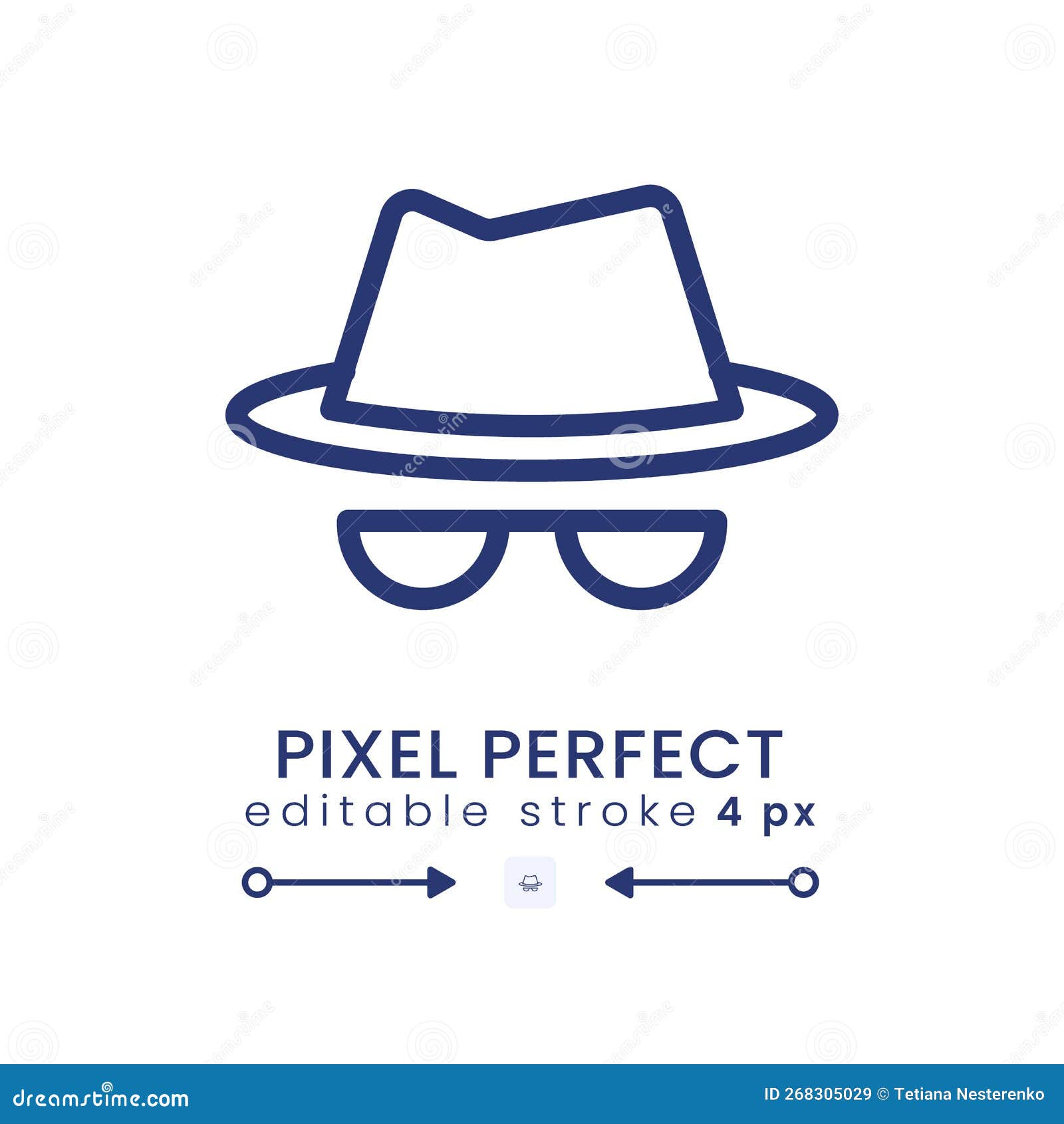 Incognito Linear Desktop Icon Stock Vector - Illustration of isolated ...