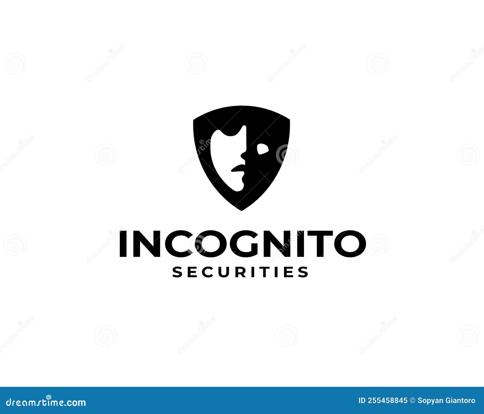 Abstract Incognito Shield Logo Design Concept Stock Vector ...