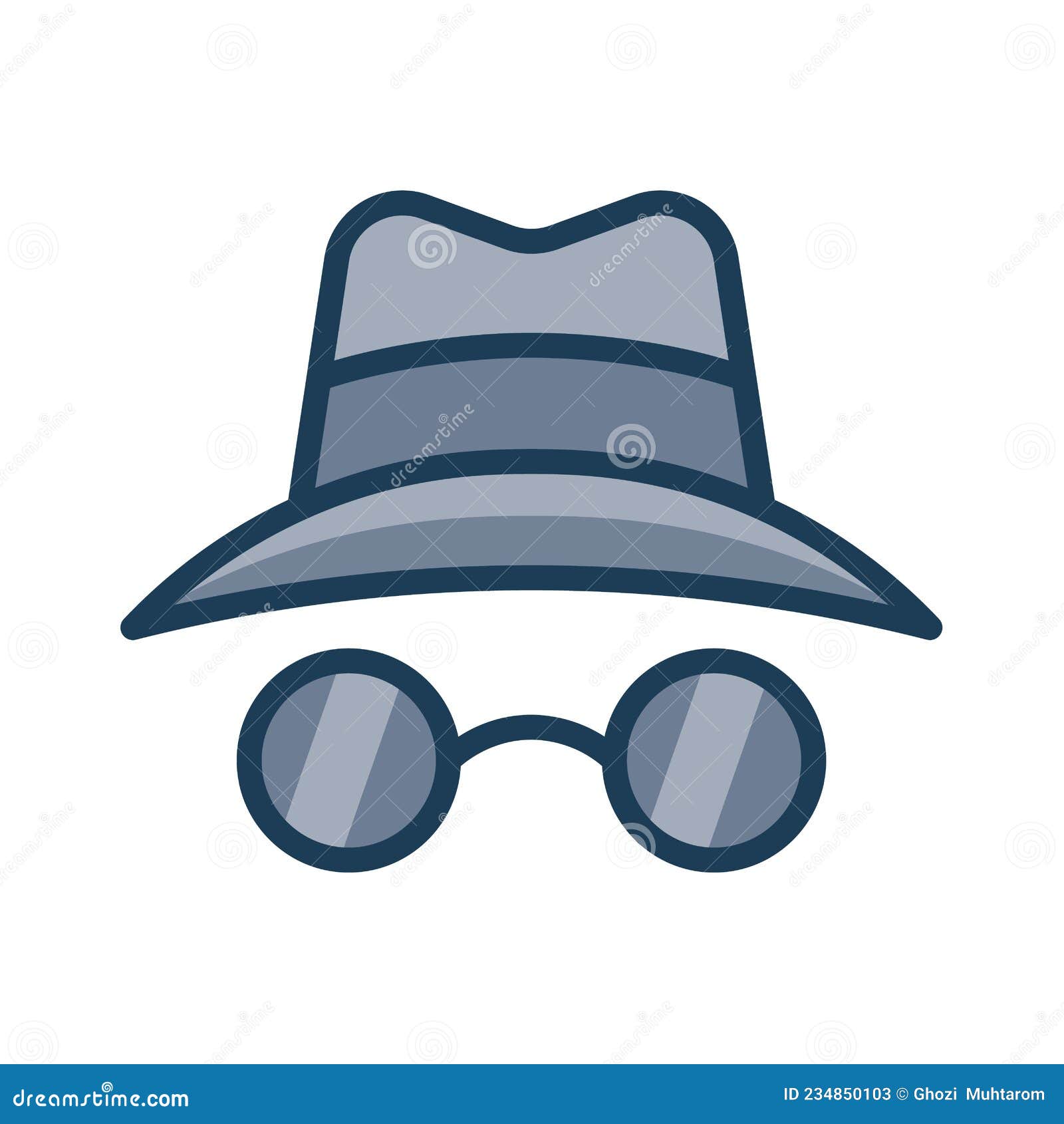 Incognito Secret Safe Browsing Anonymous Single Isolated Icon with ...