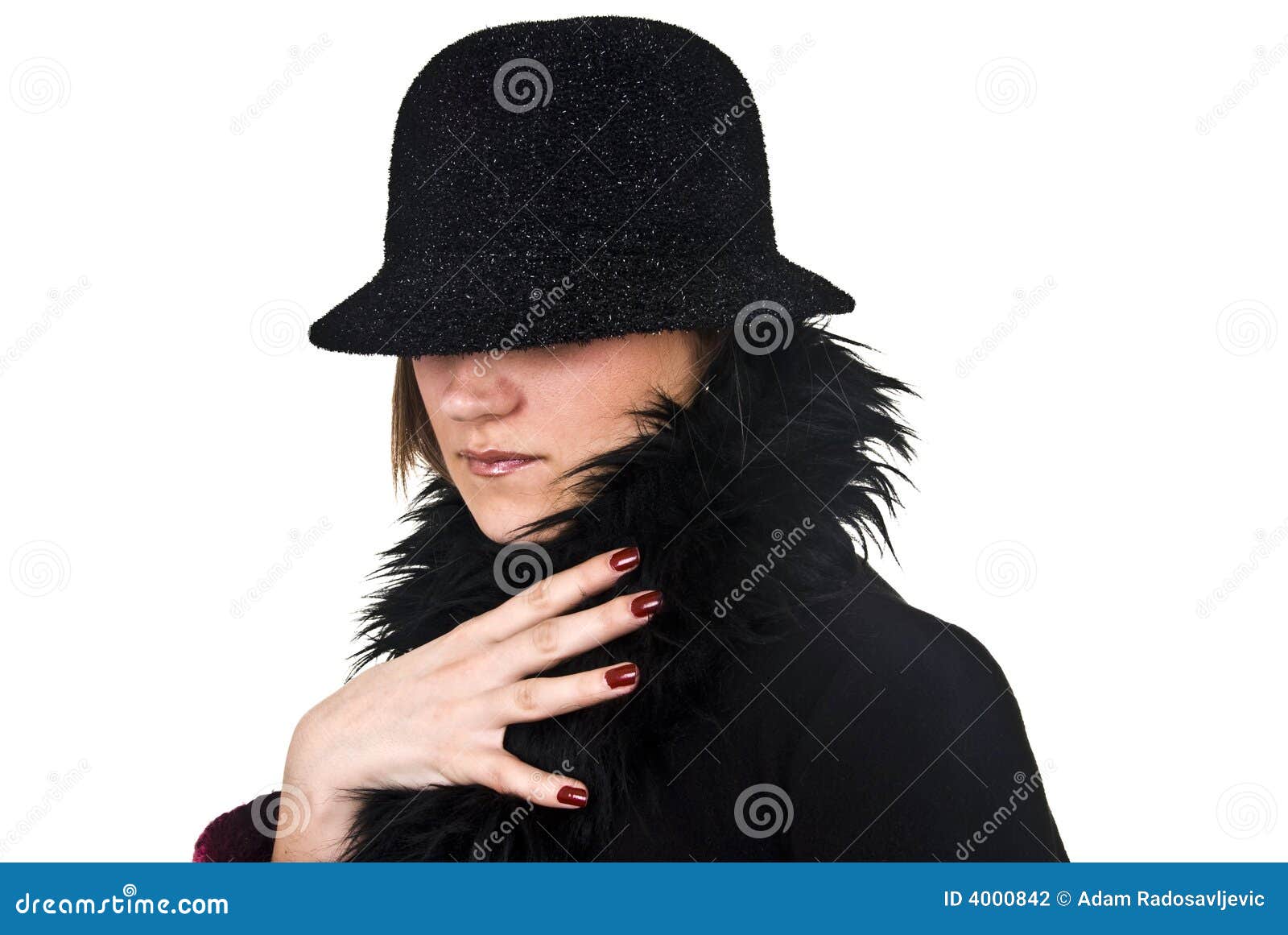 Incognito Woman in Black stock photo. Image of dresses - 4000842