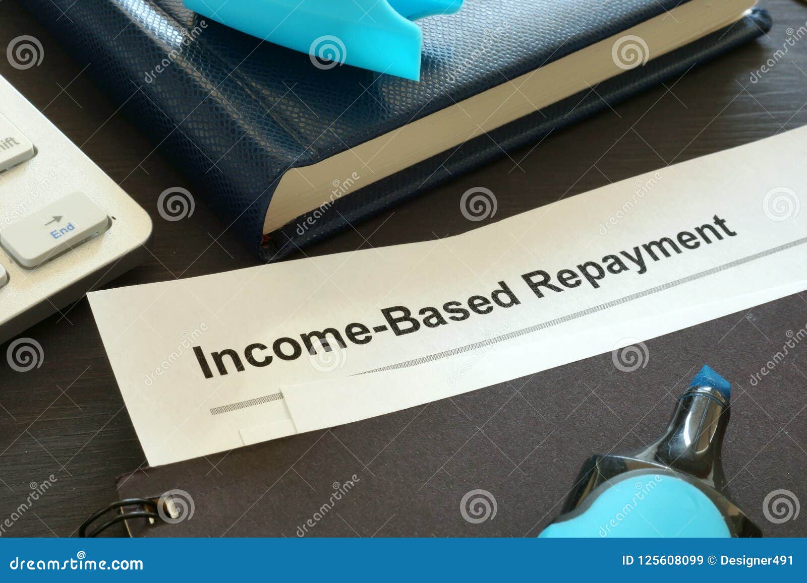 Income Based Repayment IBR Documents on a Desk. Stock Image - Image of ...