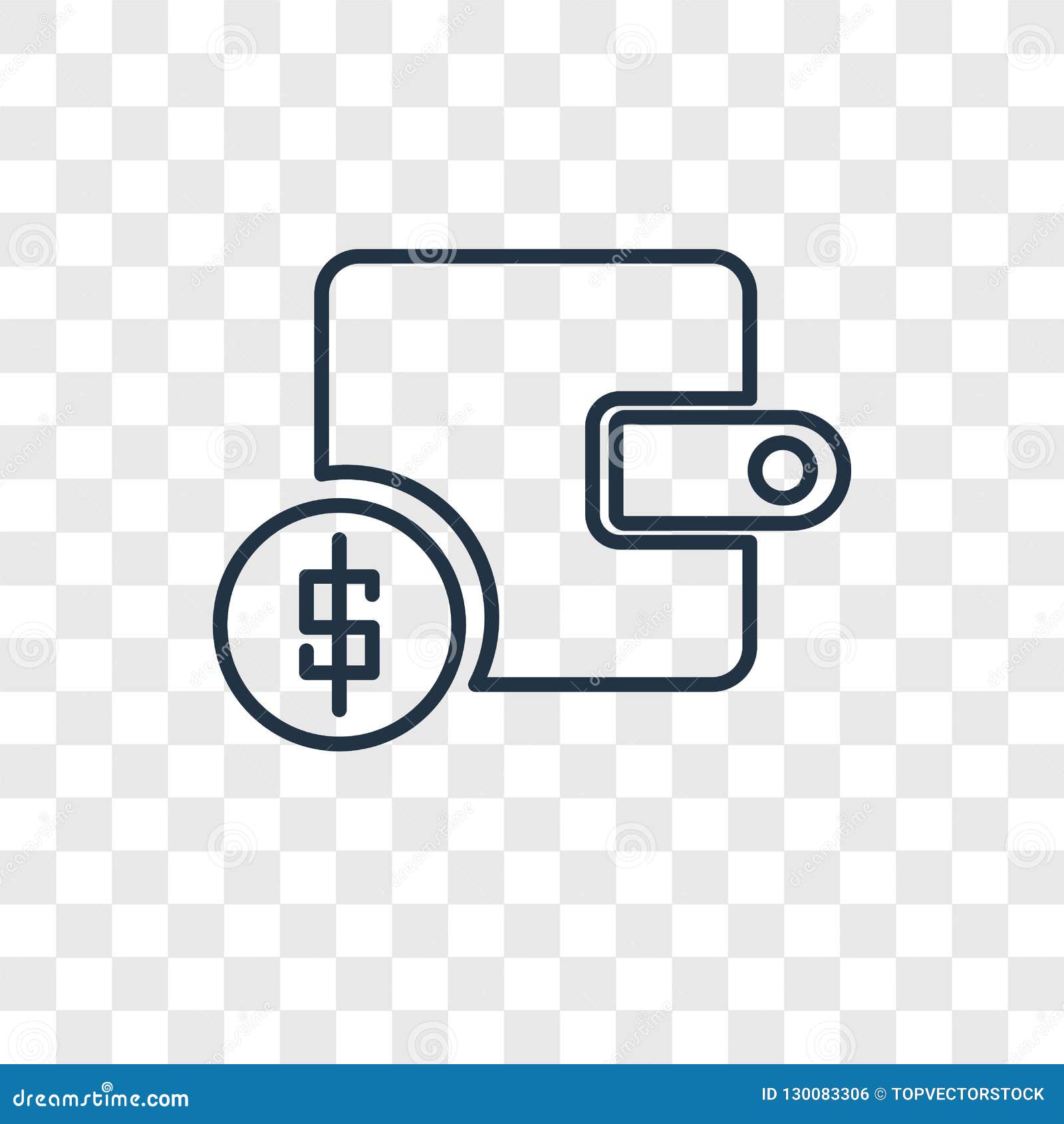 Income Concept Vector Linear Icon Isolated on Transparent Background ...