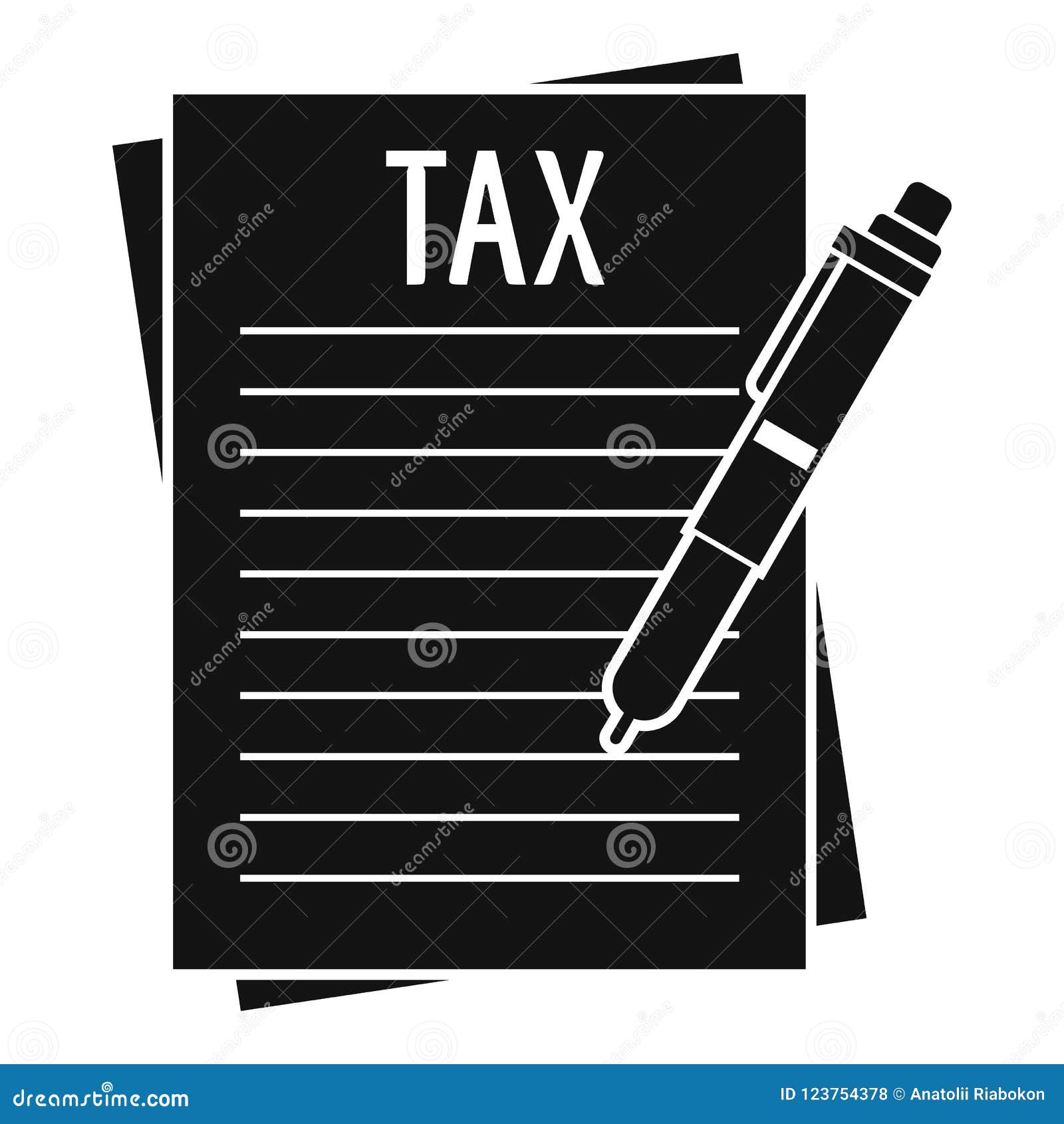 Income Declaration Icon, Simple Style Stock Illustration - Illustration ...