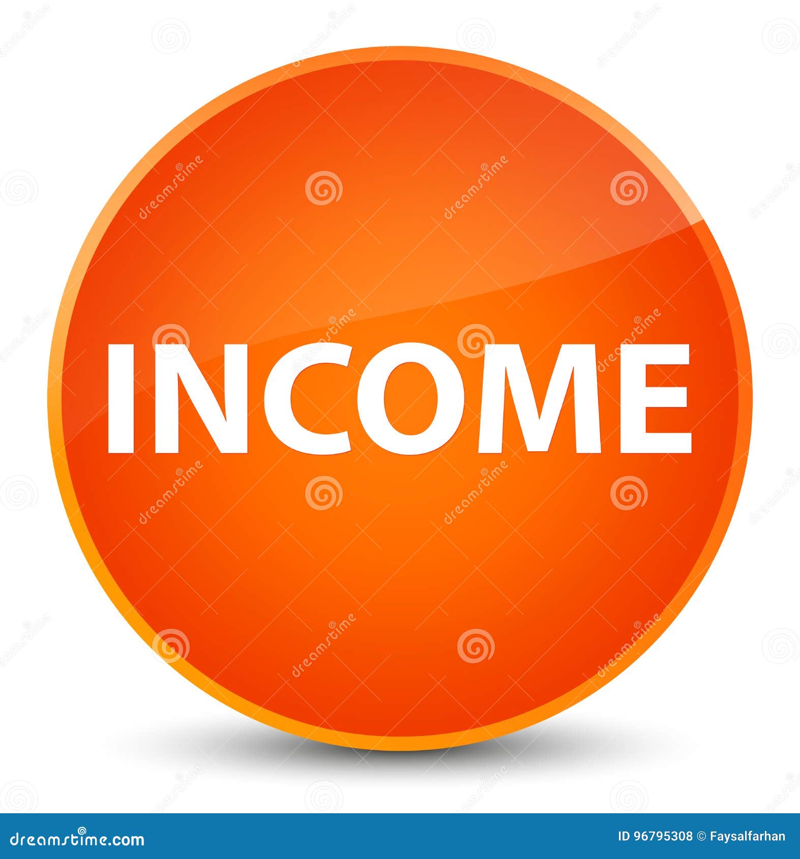 Income Elegant Orange Round Button Stock Illustration - Illustration of ...