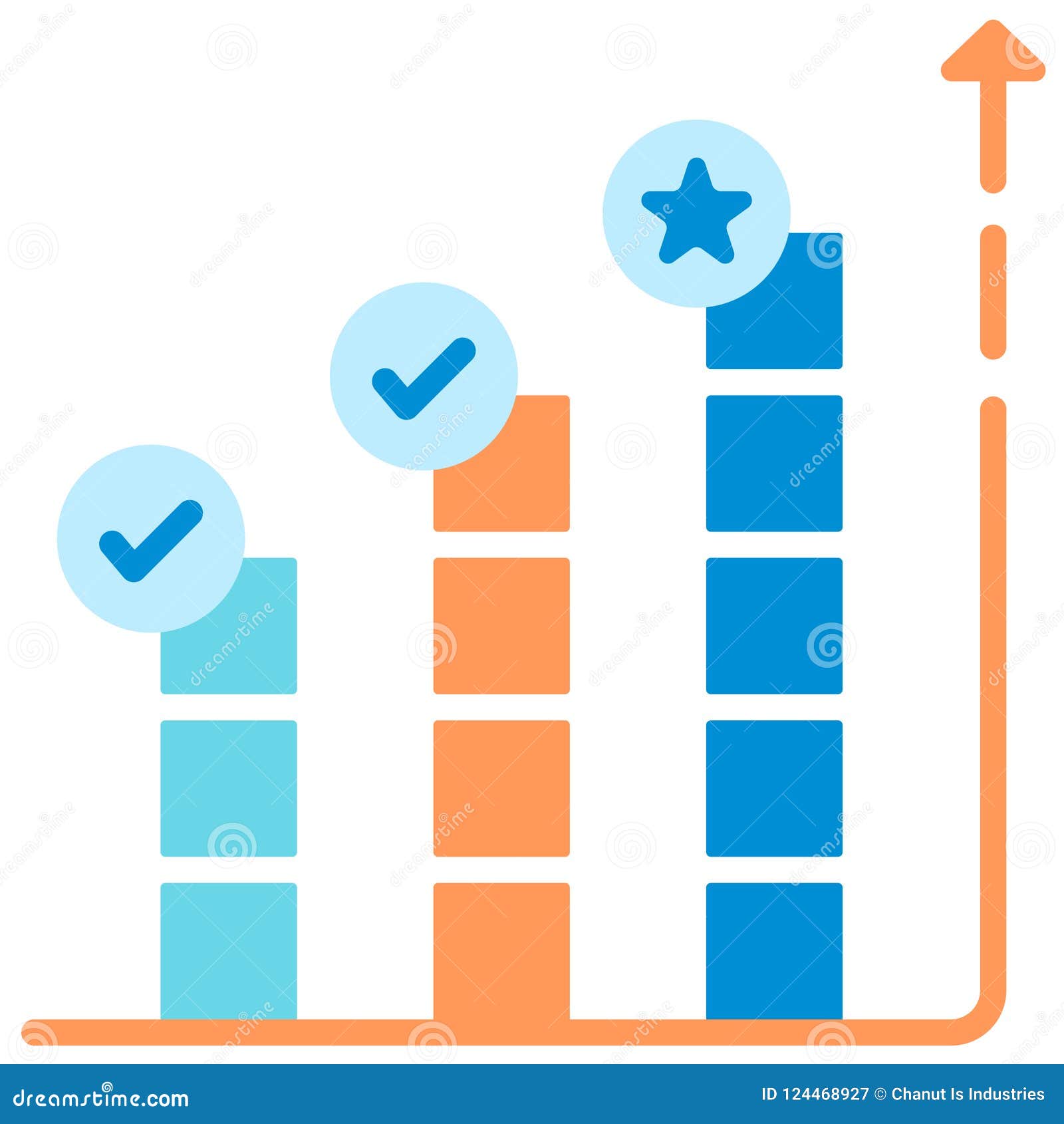 Income Flat illustration stock vector. Illustration of chart - 124468927