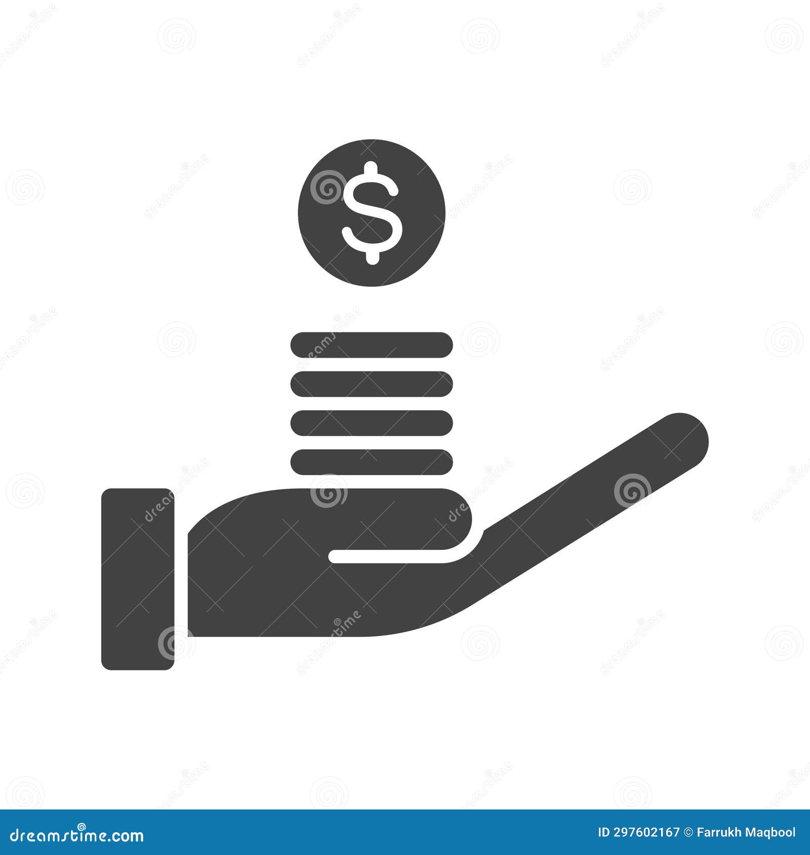 Income icon vector image. stock vector. Illustration of money - 297602167