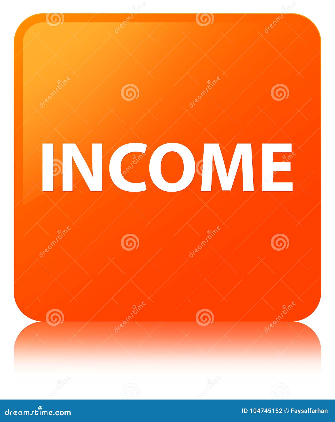 Income Orange Square Button Stock Illustration - Illustration of ...