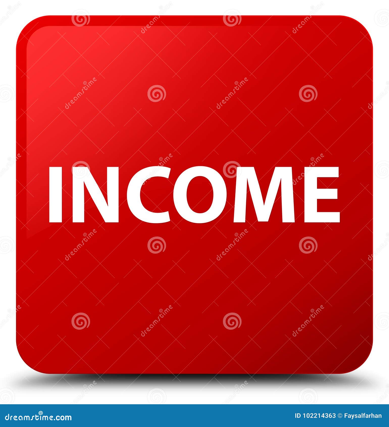 Income red square button stock illustration. Illustration of earnings ...