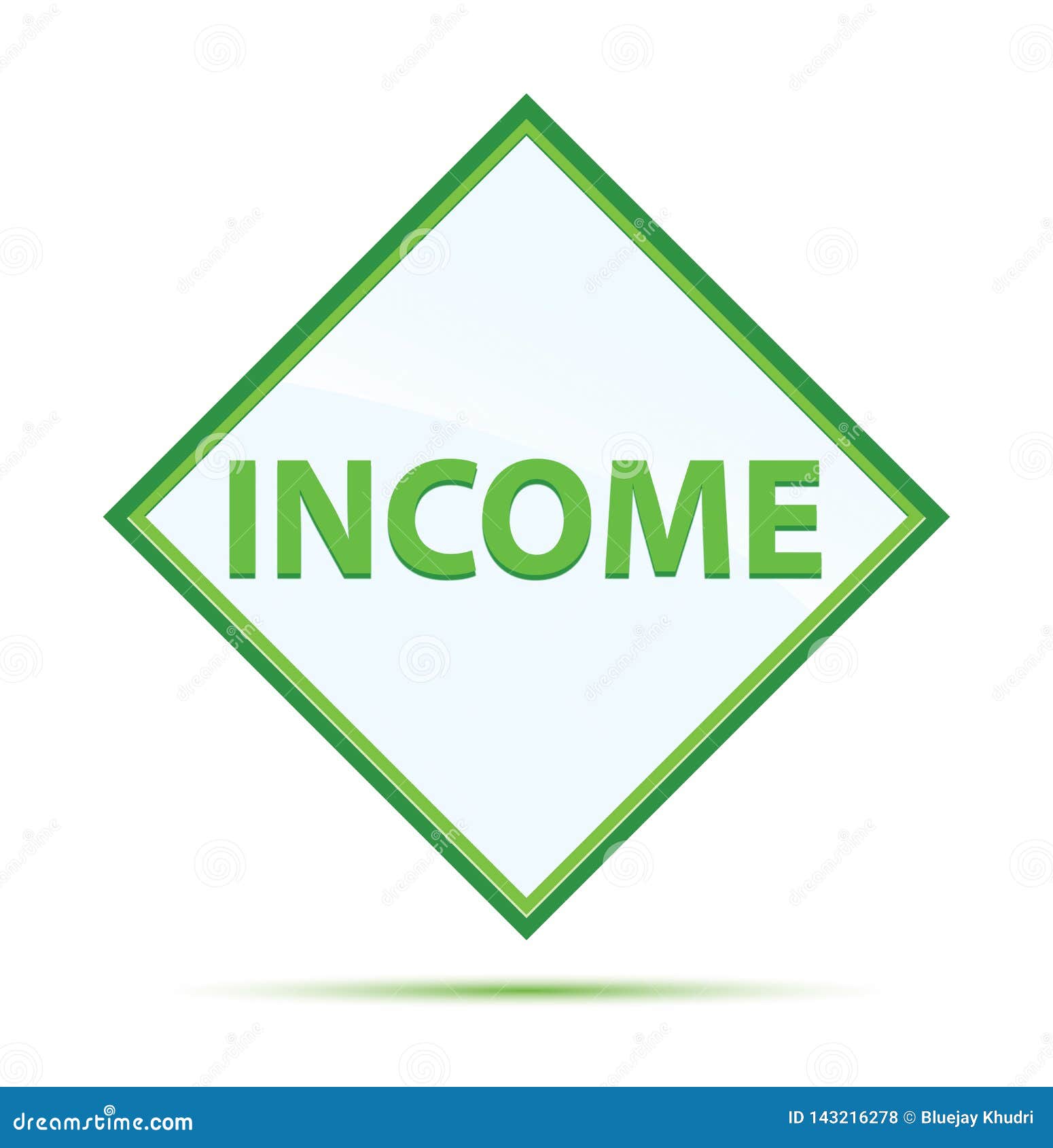 Income Modern Abstract Green Diamond Button Stock Illustration ...