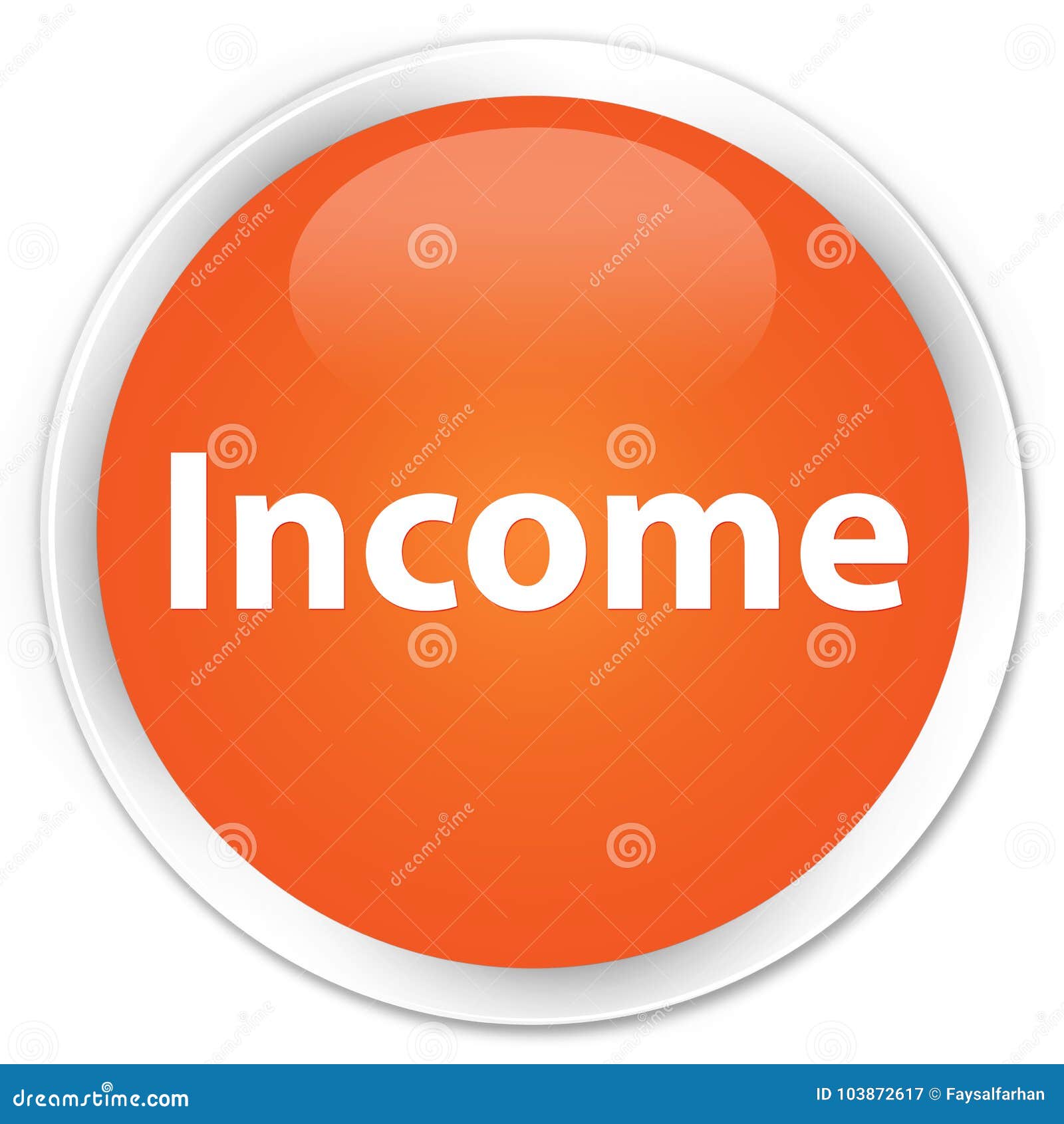 Income Premium Orange Round Button Stock Illustration - Illustration of ...