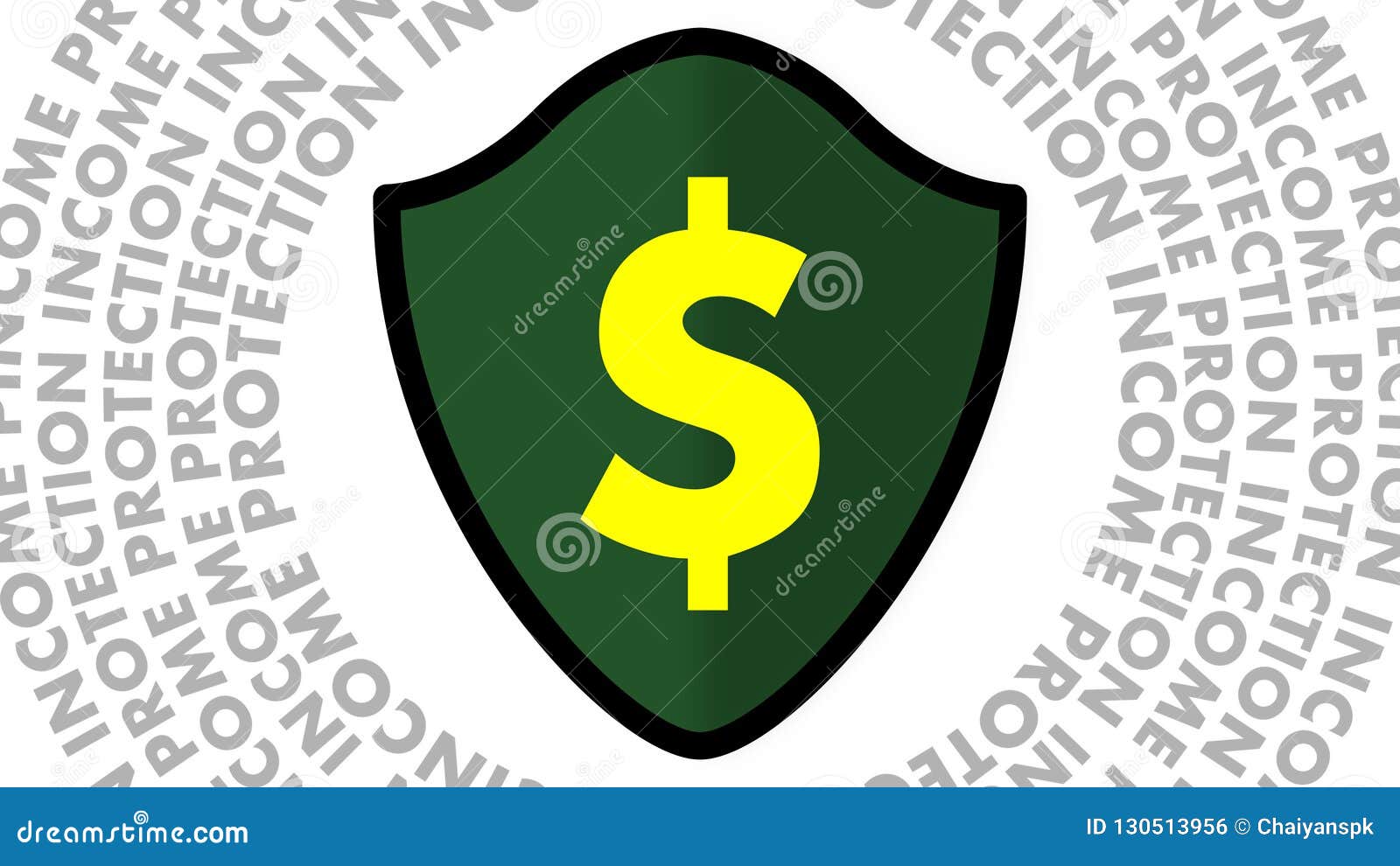 Income Protection shield stock illustration. Illustration of green ...