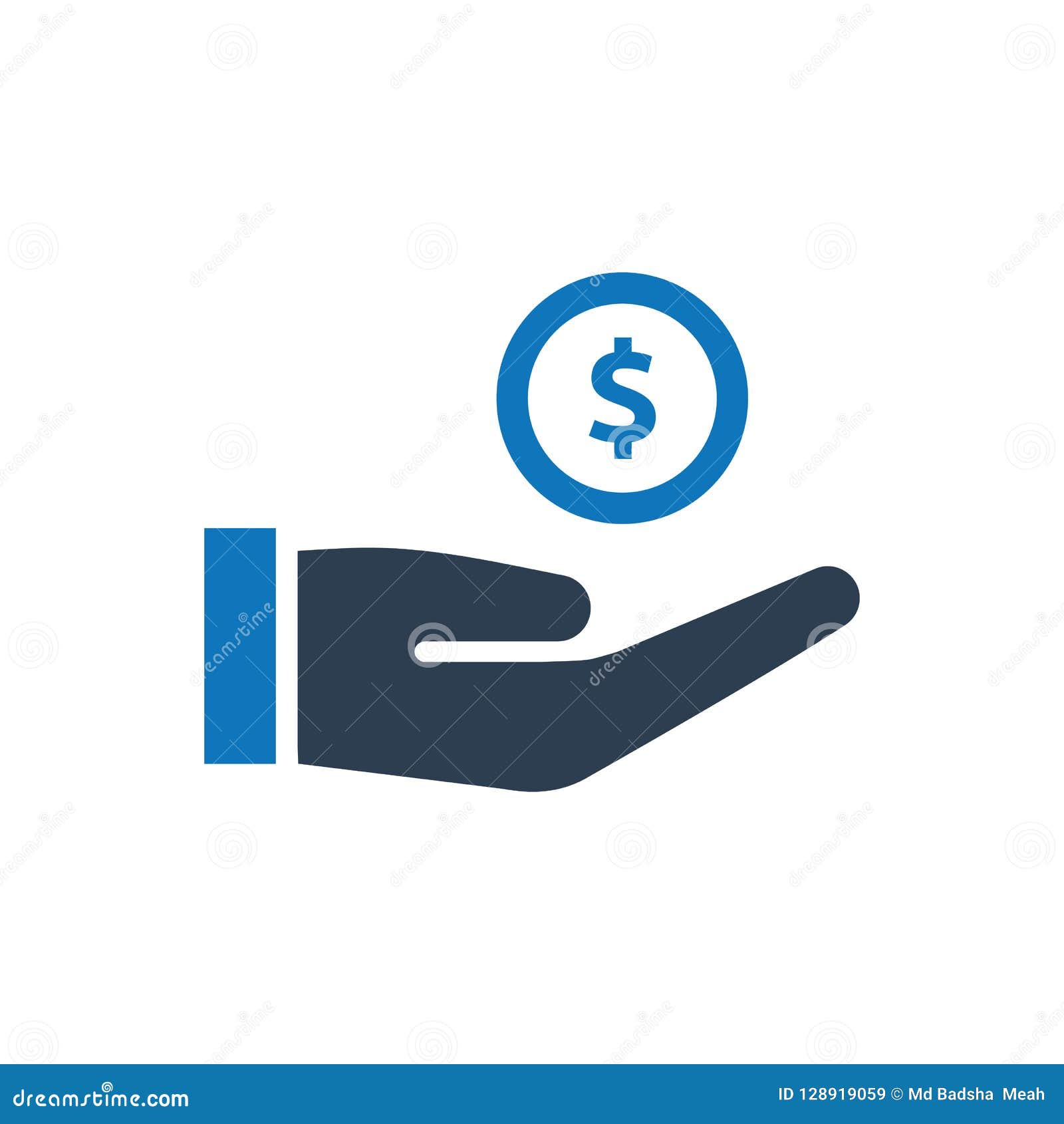 Income, Revenue Icon stock vector. Illustration of coin - 128919059