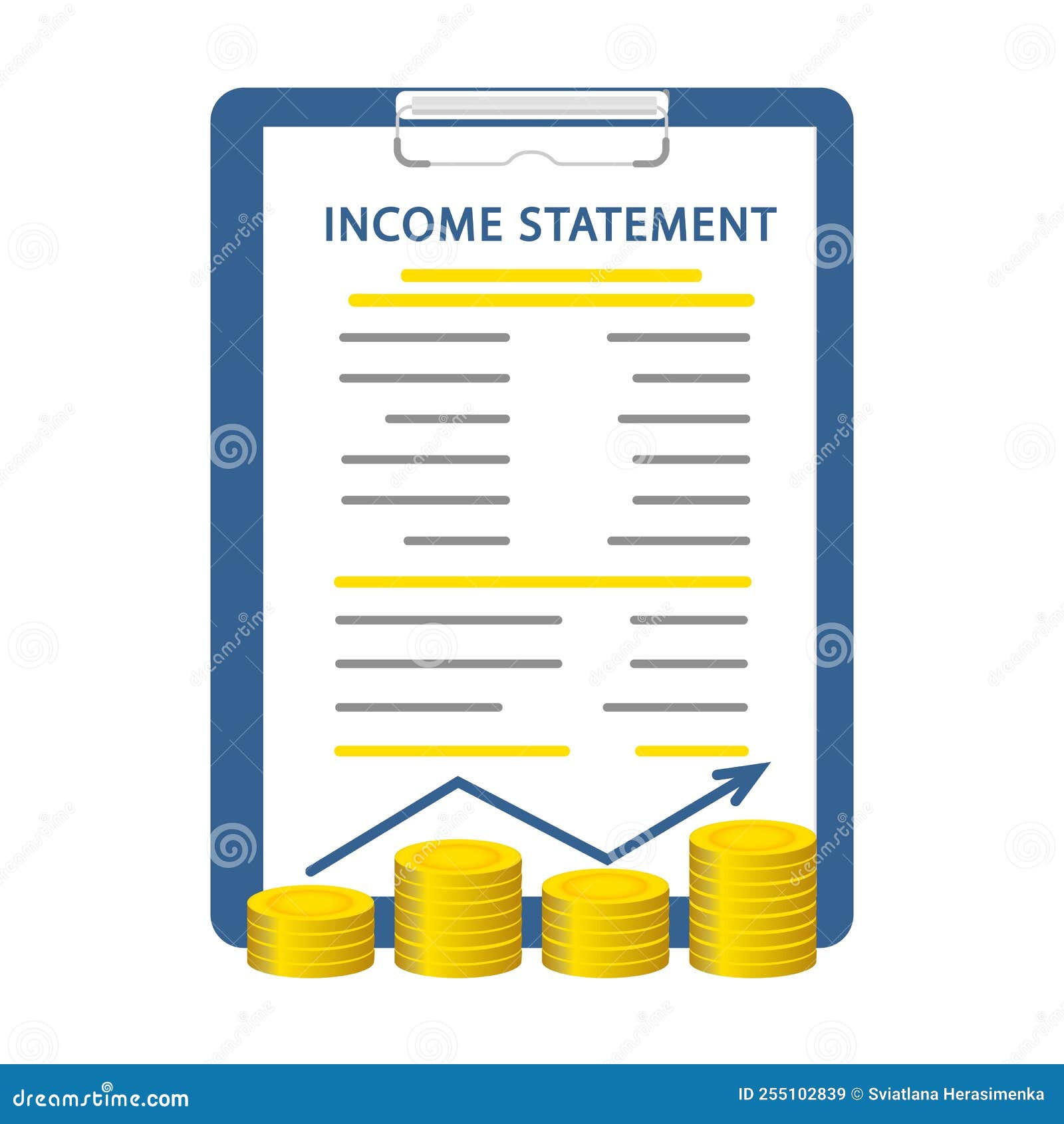 Income Statement, Balance Sheet, Cash Flow Statement Vector Flat ...